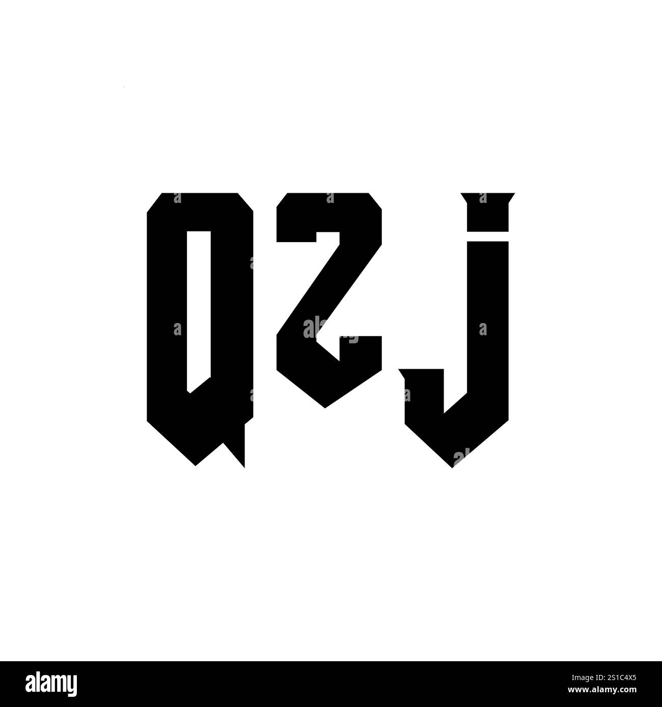 Qzj logo design hi-res stock photography and images - Alamy
