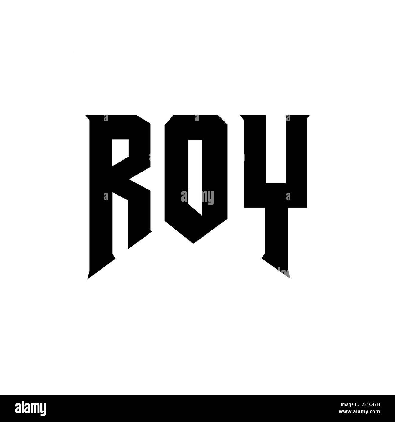 ROY letter logo design for technology company. ROY logo design black ...