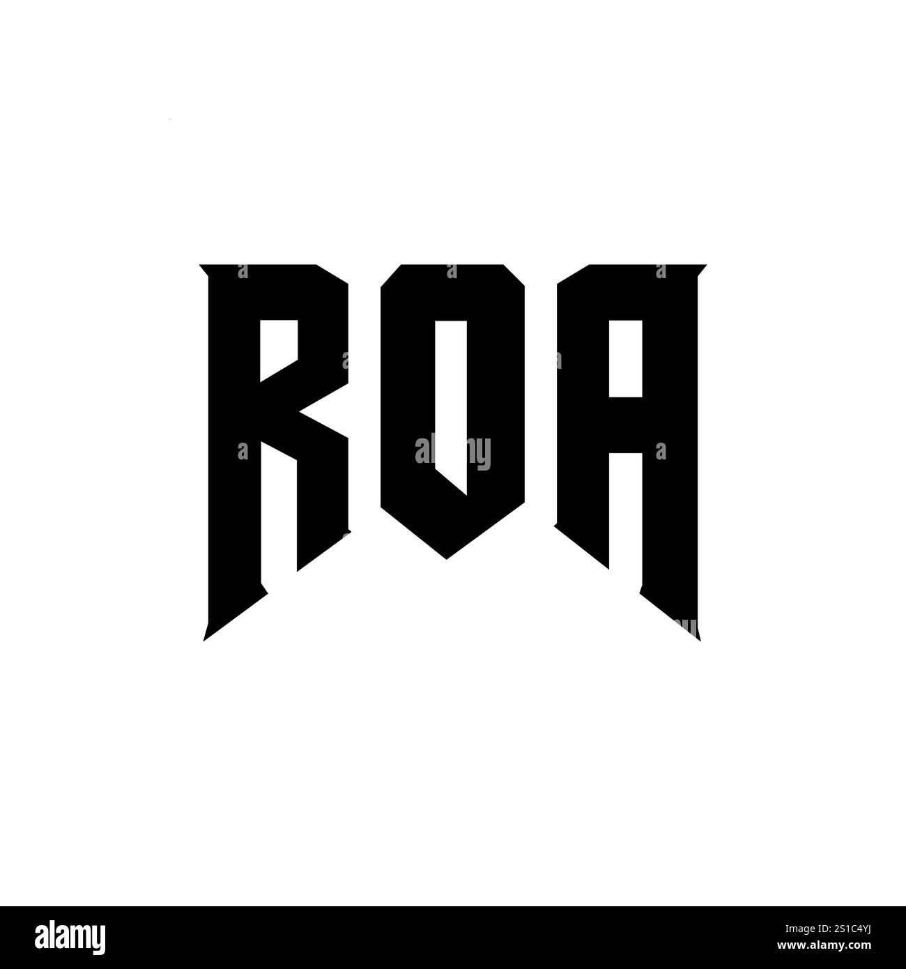ROA letter logo design for technology company. ROA logo design black ...