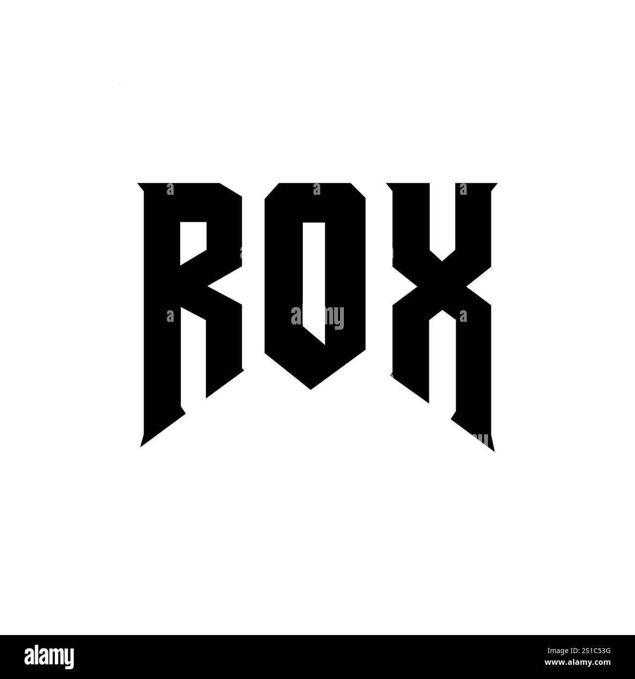 ROX letter logo design for technology company. ROX logo design black ...
