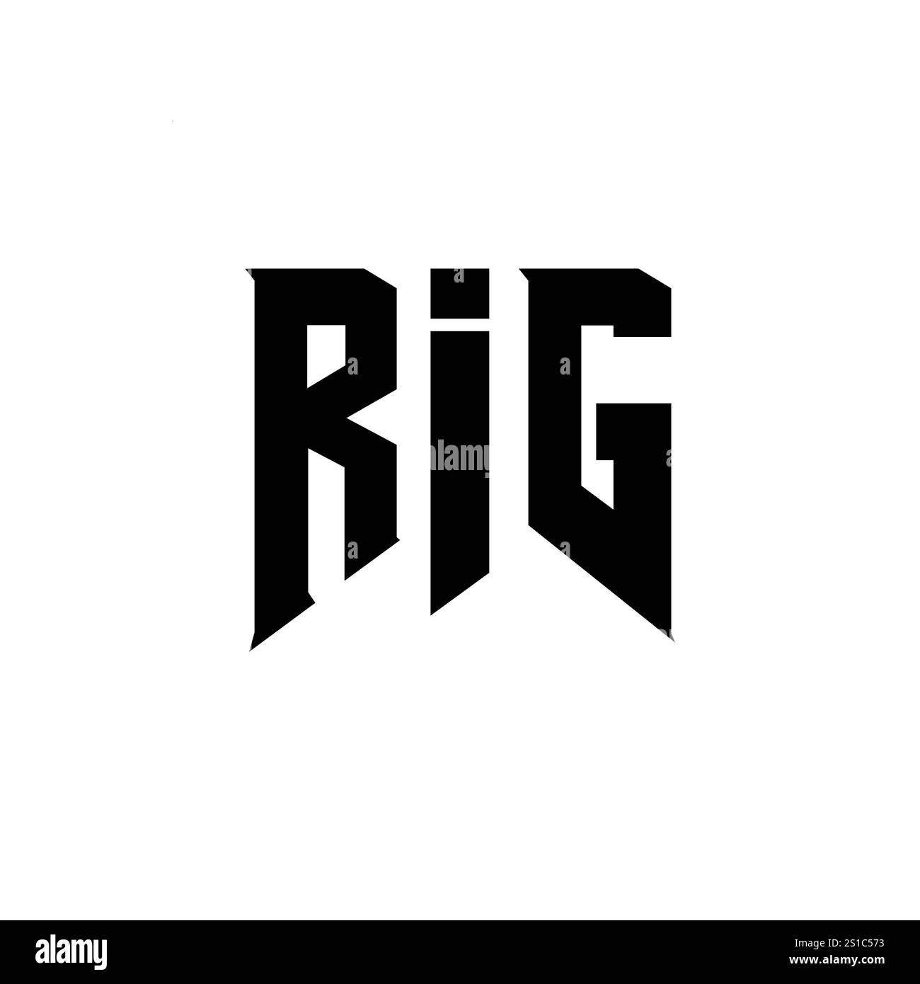 RIG letter logo design for technology company. RIG logo design black ...