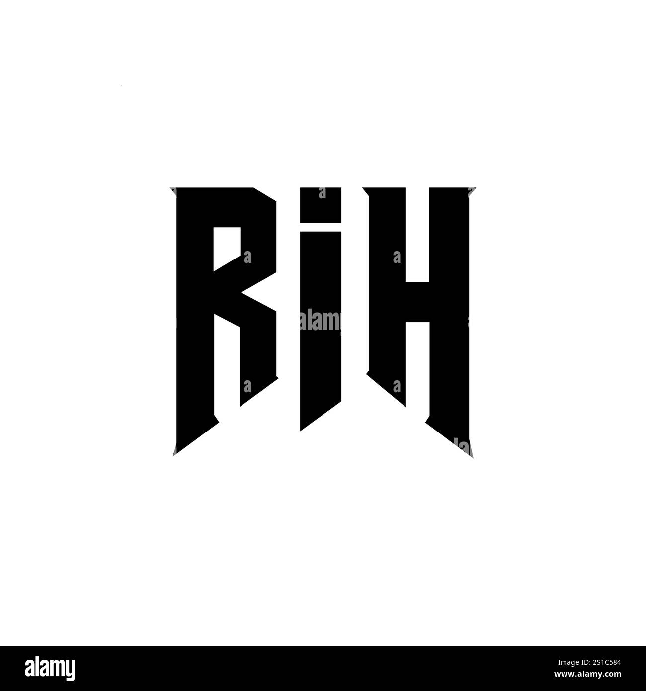 RIH letter logo design for technology company. RIH logo design black ...