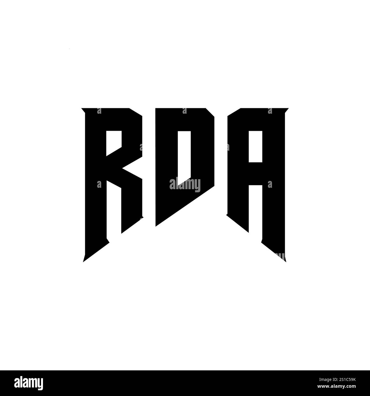 RDA letter logo design for technology company. RDA logo design black ...
