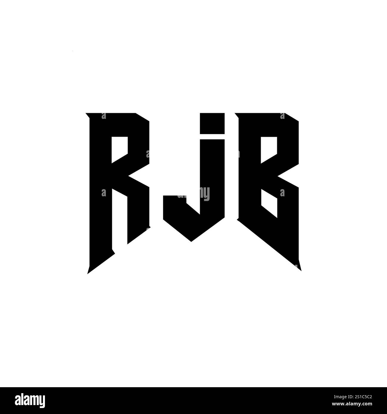 RJB letter logo design for technology company. RJB logo design black ...