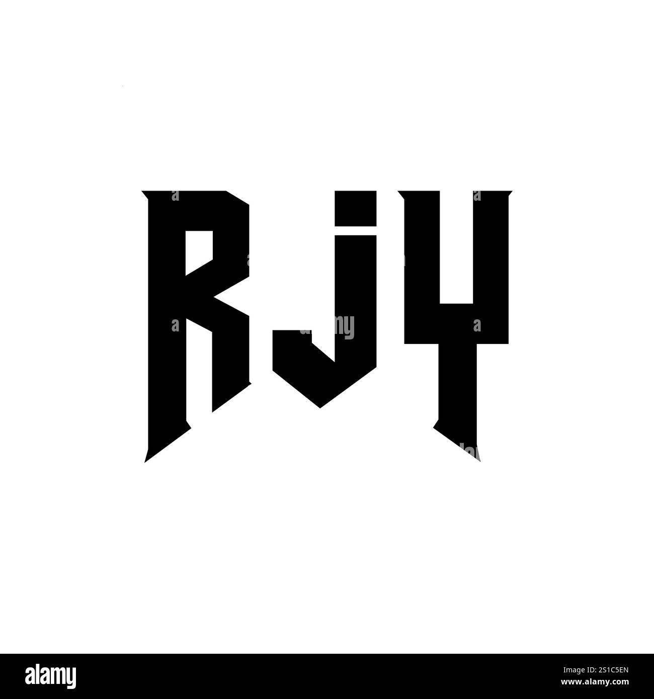 RJY letter logo design for technology company. RJY logo design black ...