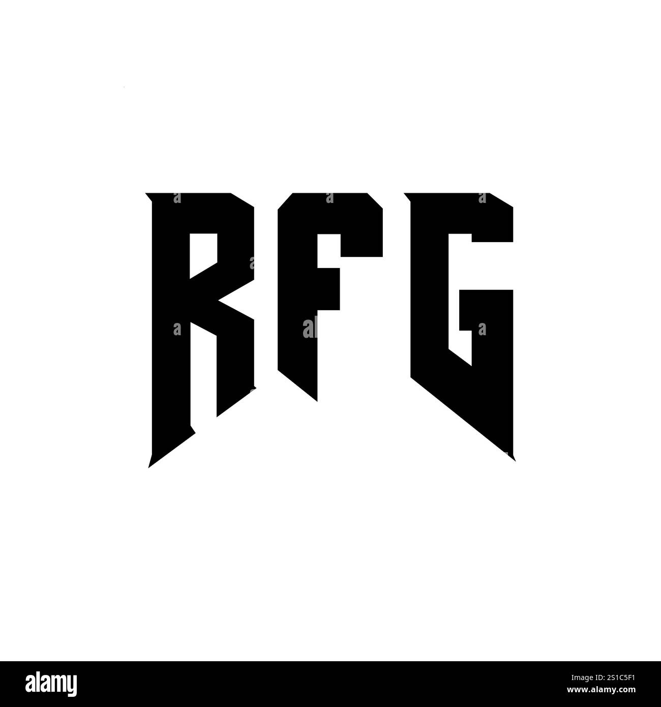 RFG letter logo design for technology company. RFG logo design black ...
