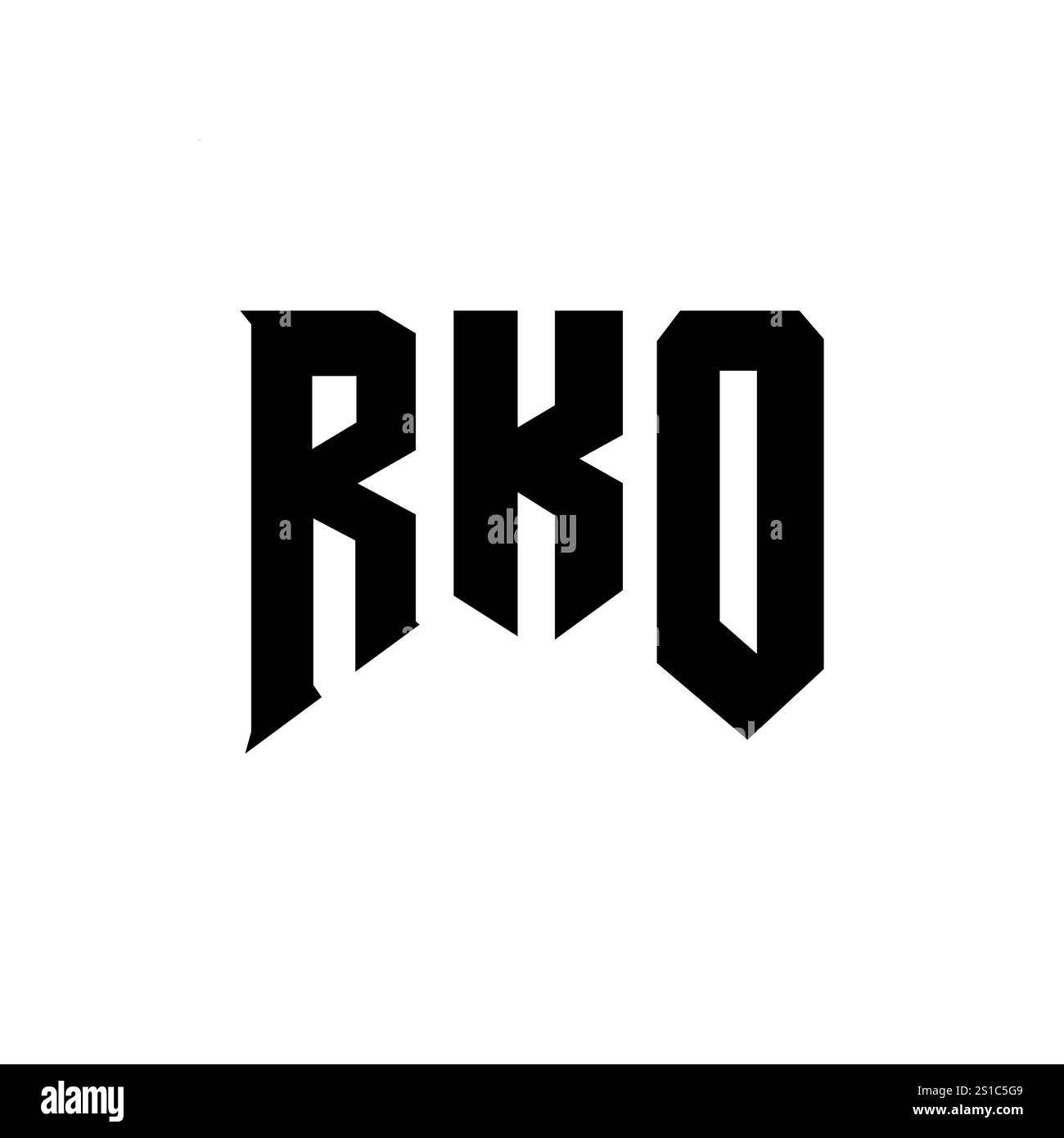 RKO letter logo design for technology company. RKO logo design black and white color combination ...