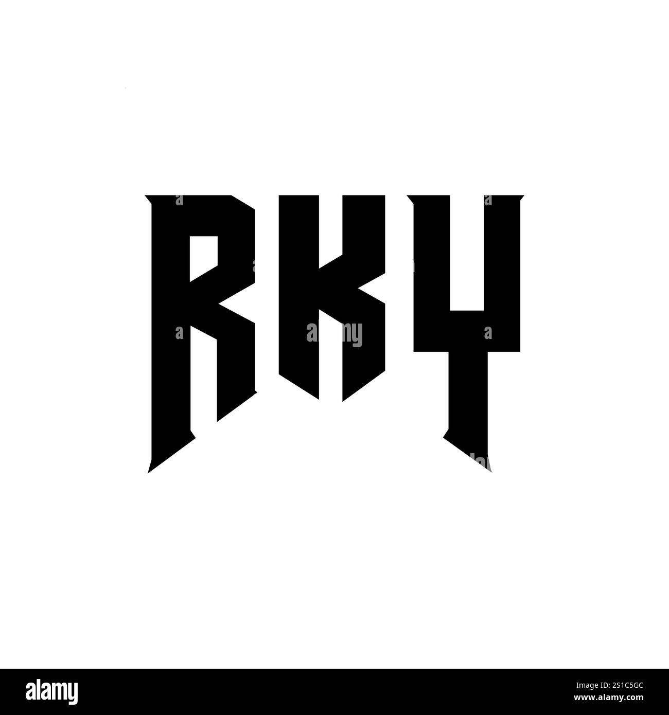 RKY letter logo design for technology company. RKY logo design black ...