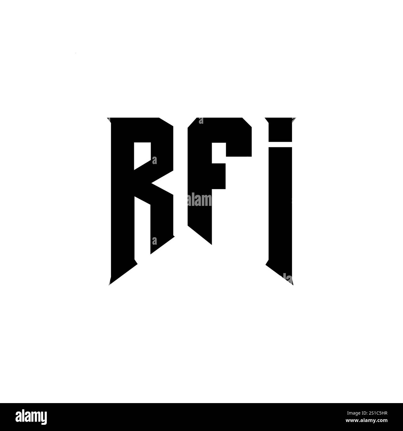 RFI letter logo design for technology company. RFI logo design black ...