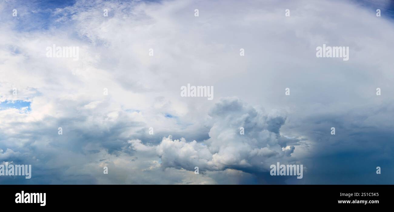 Panorama of daytime sky with clouds. sunset Sky background, daylight ...