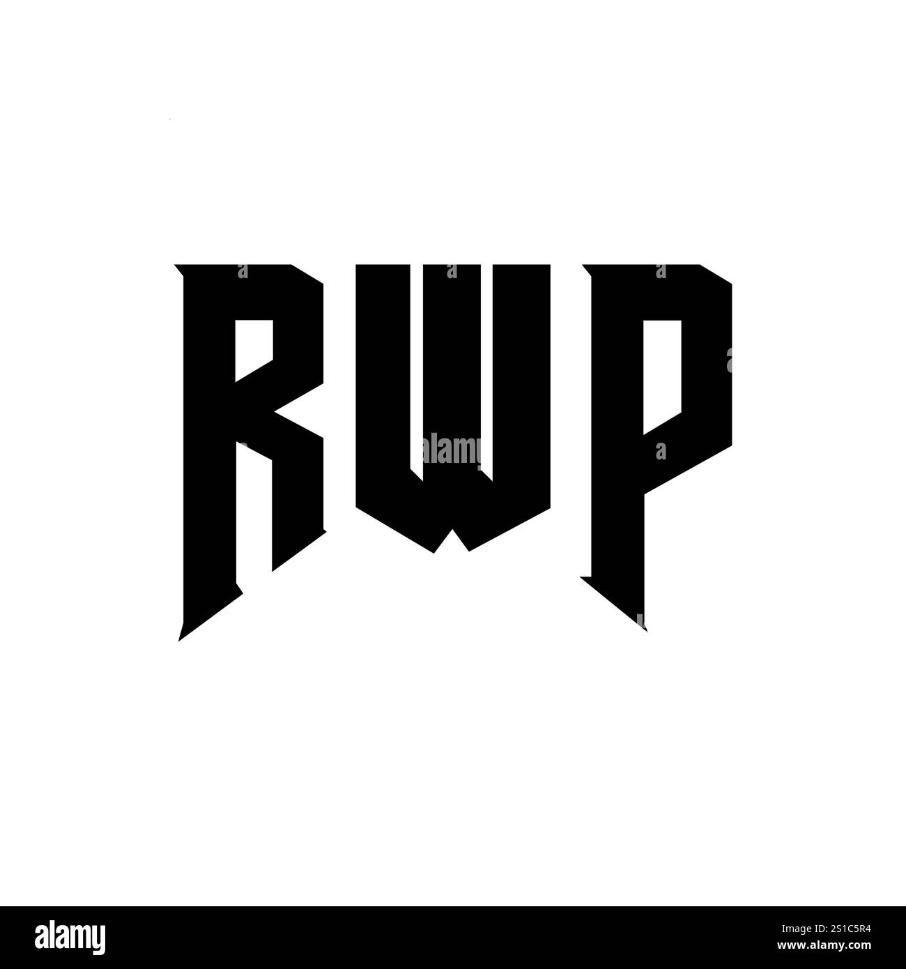 RWP letter logo design for technology company. RWP logo design black ...