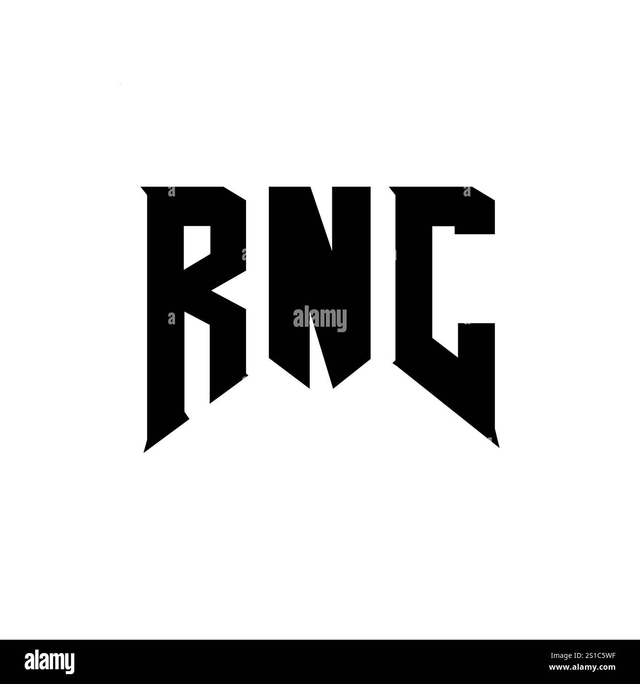 RNC letter logo design for technology company. RNC logo design black ...