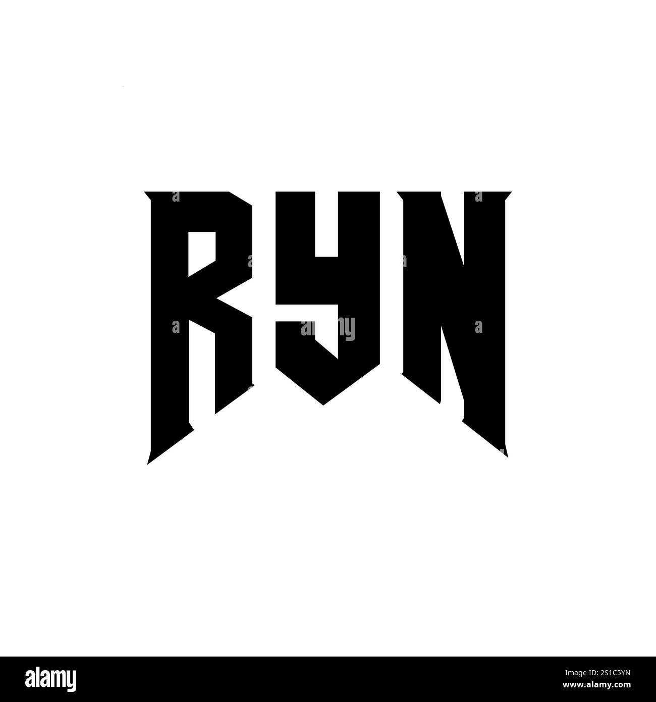 RYN letter logo design for technology company. RYN logo design black ...