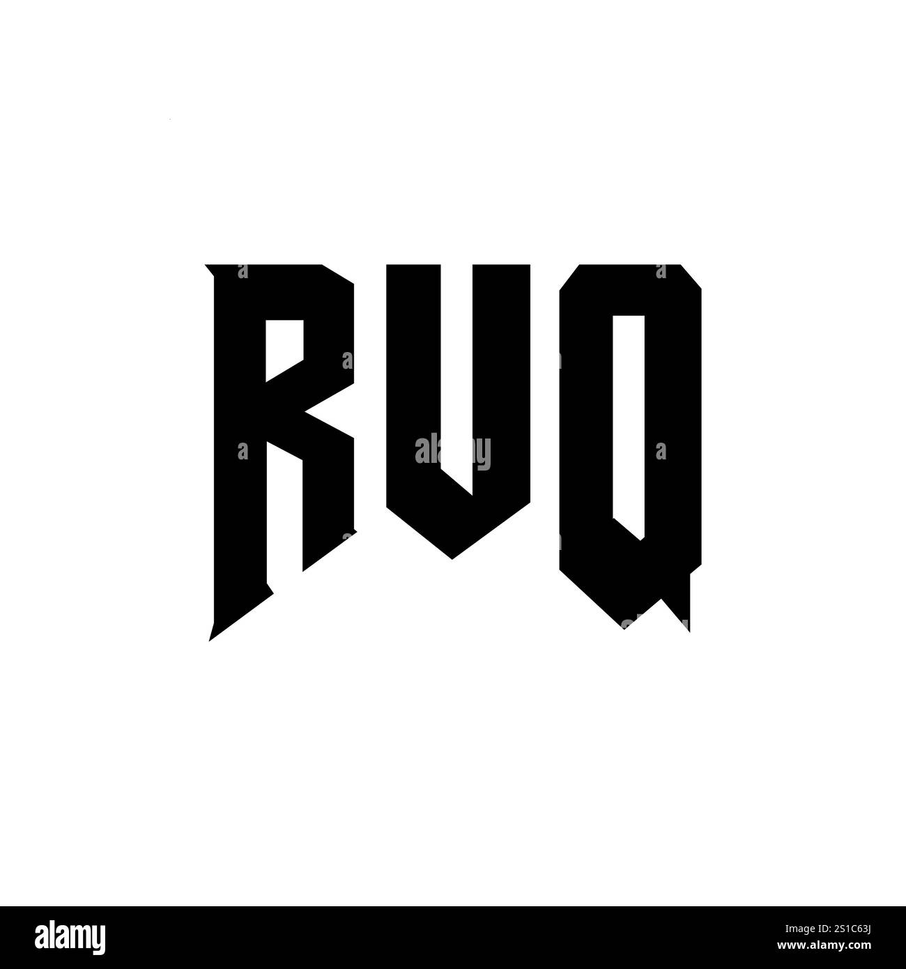 RUQ letter logo design for technology company. RUQ logo design black ...