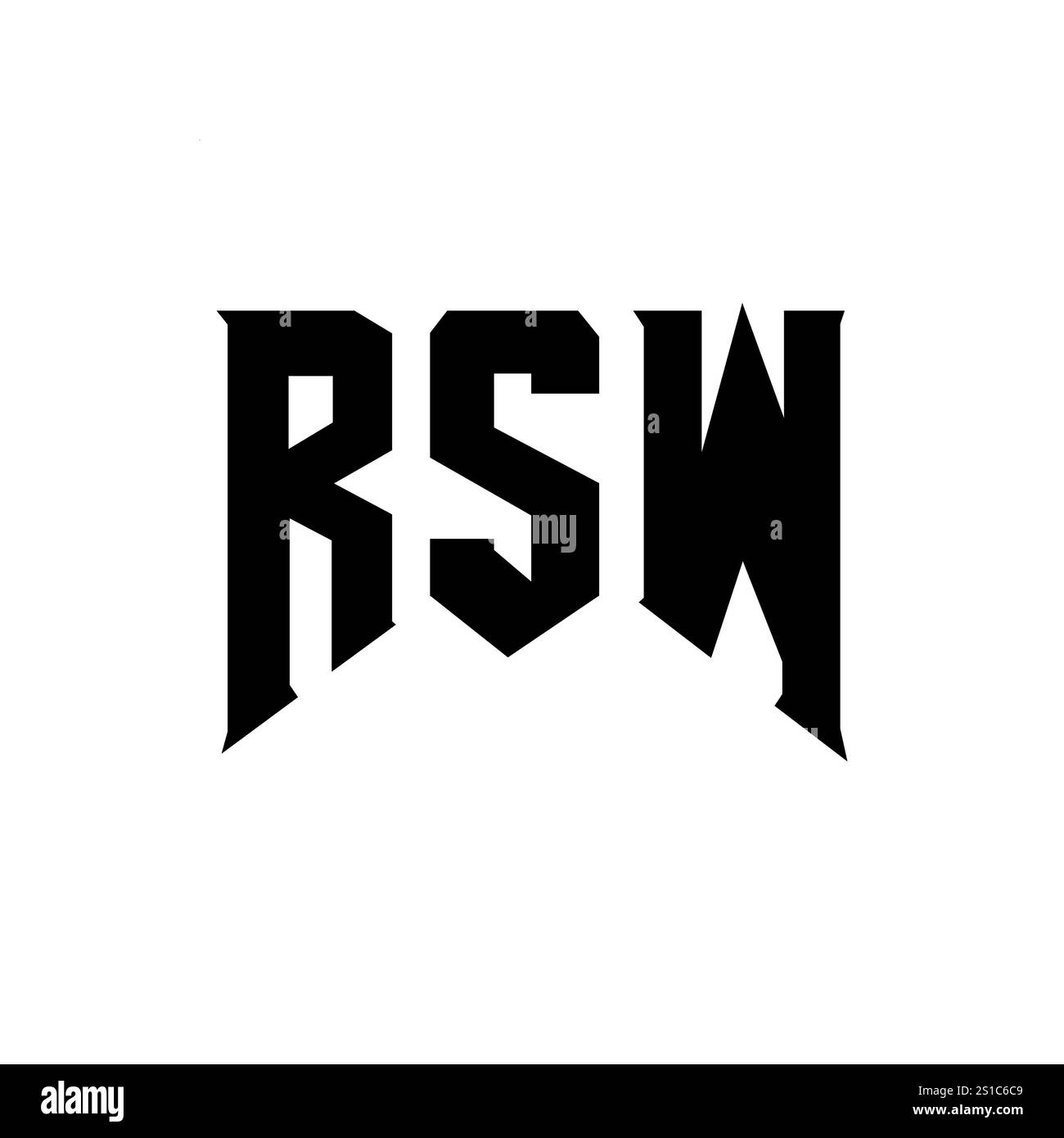 RSW letter logo design for technology company. RSW logo design black ...