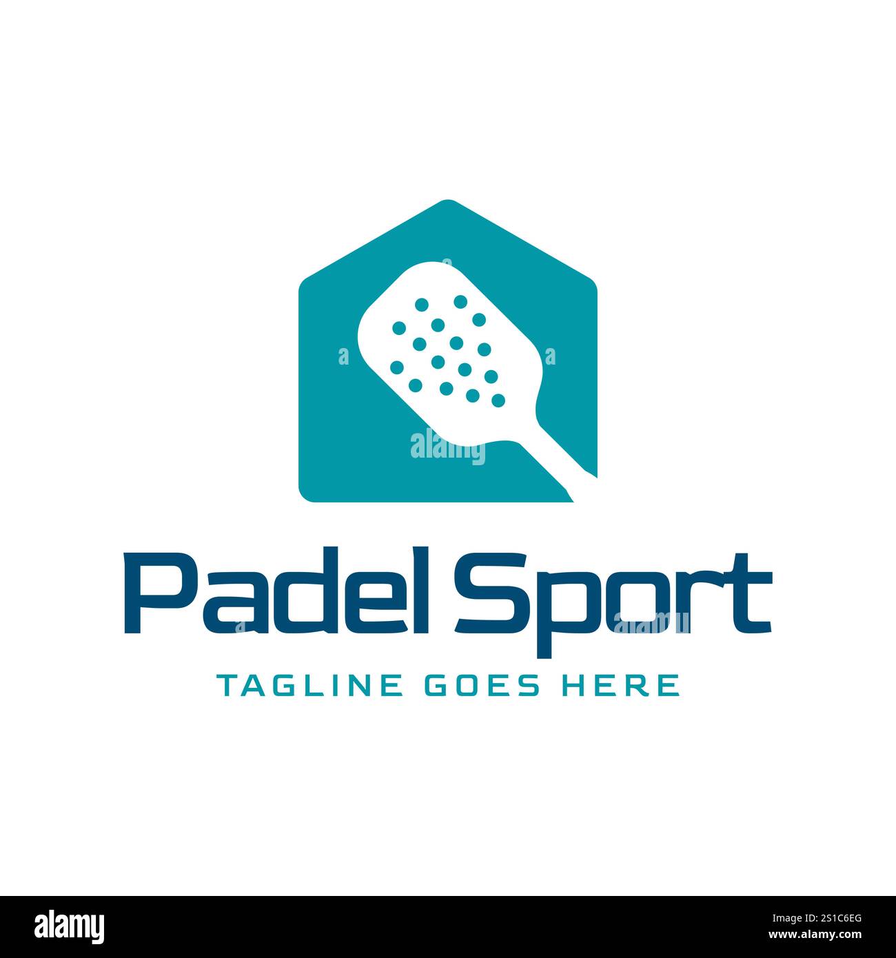 Simple Design of Paddle Racket with House Symbol Icon Sports Logo ...