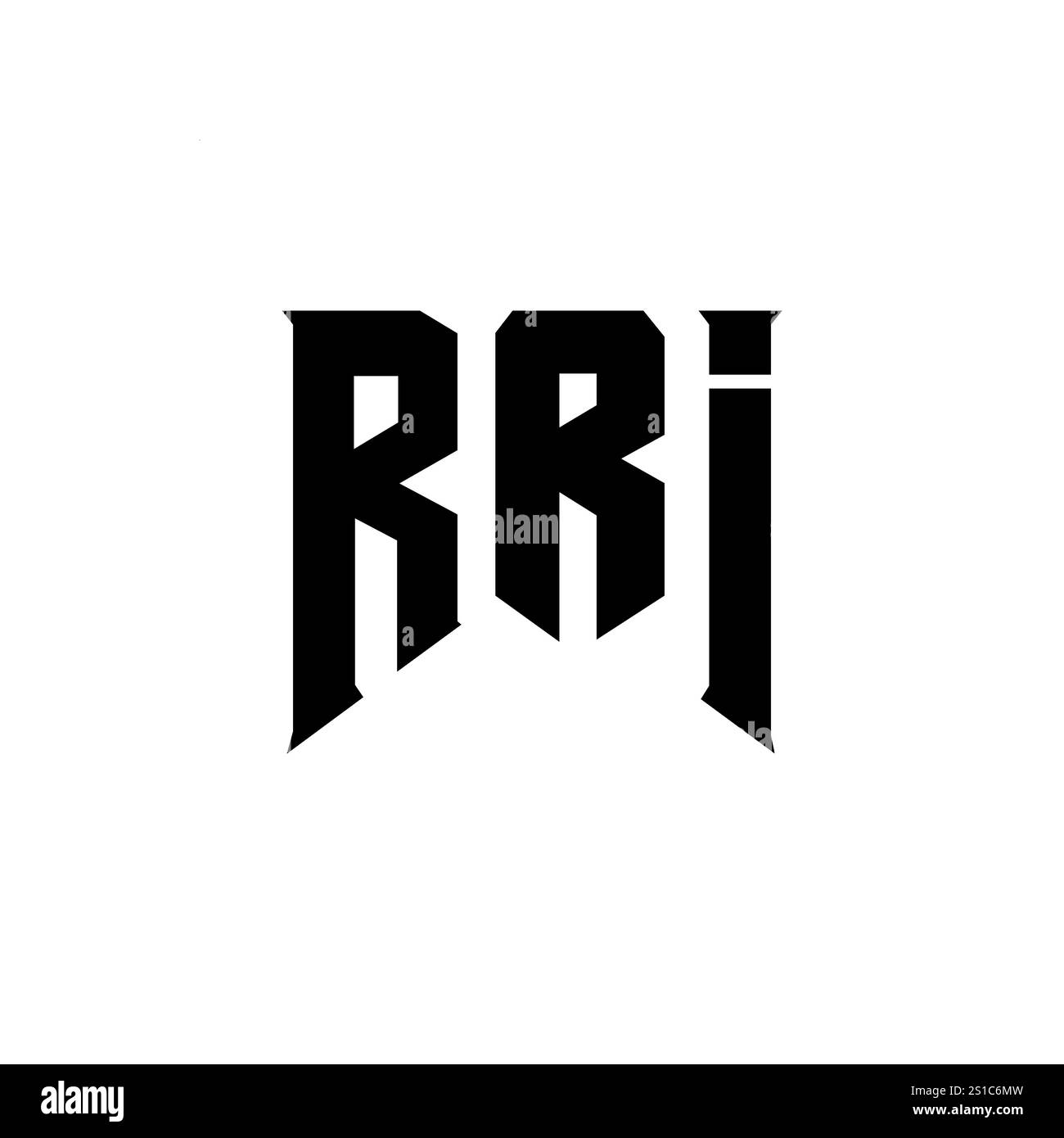 RRI letter logo design for technology company. RRI logo design black ...