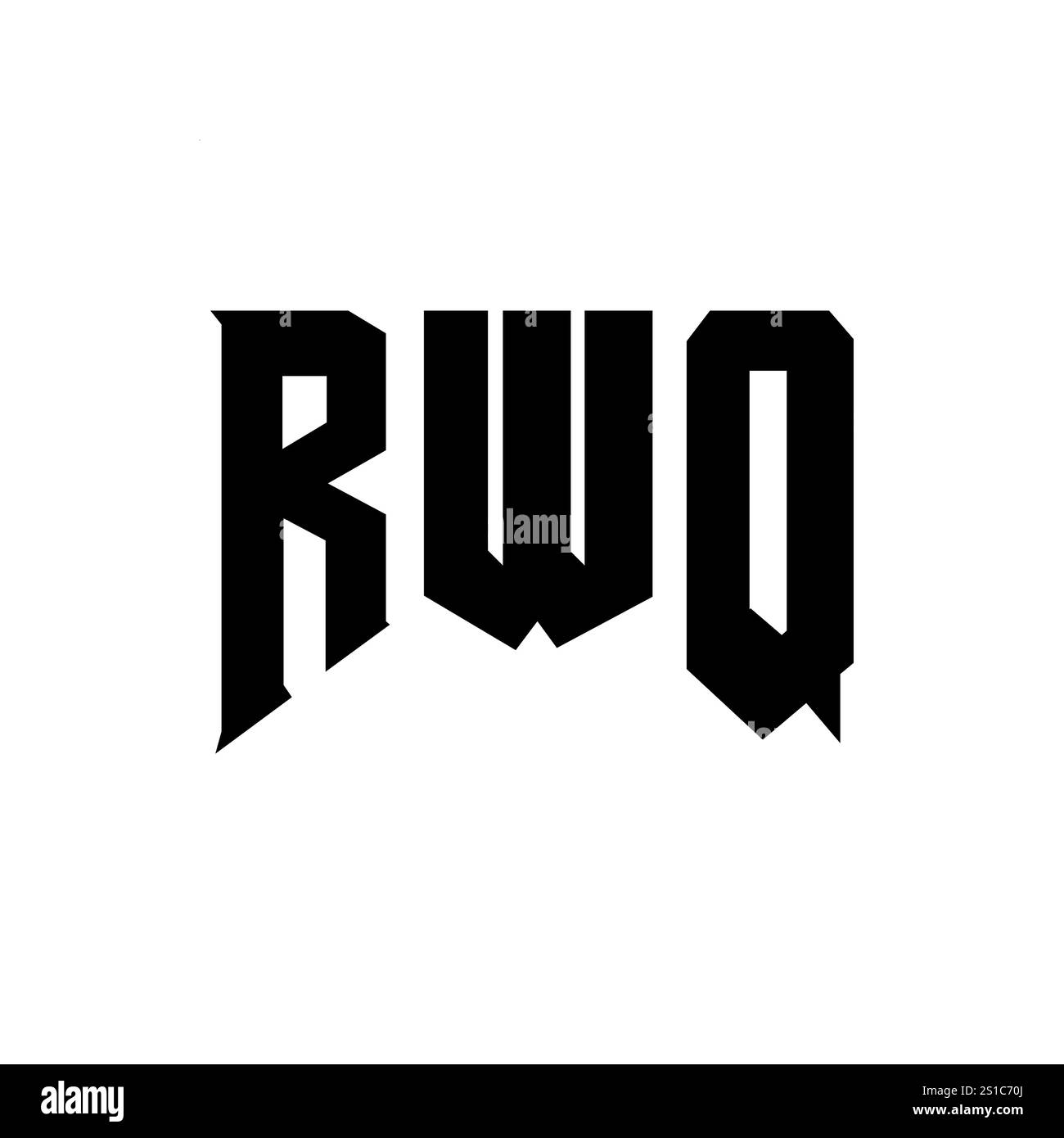 Rwq logo design hi-res stock photography and images - Alamy