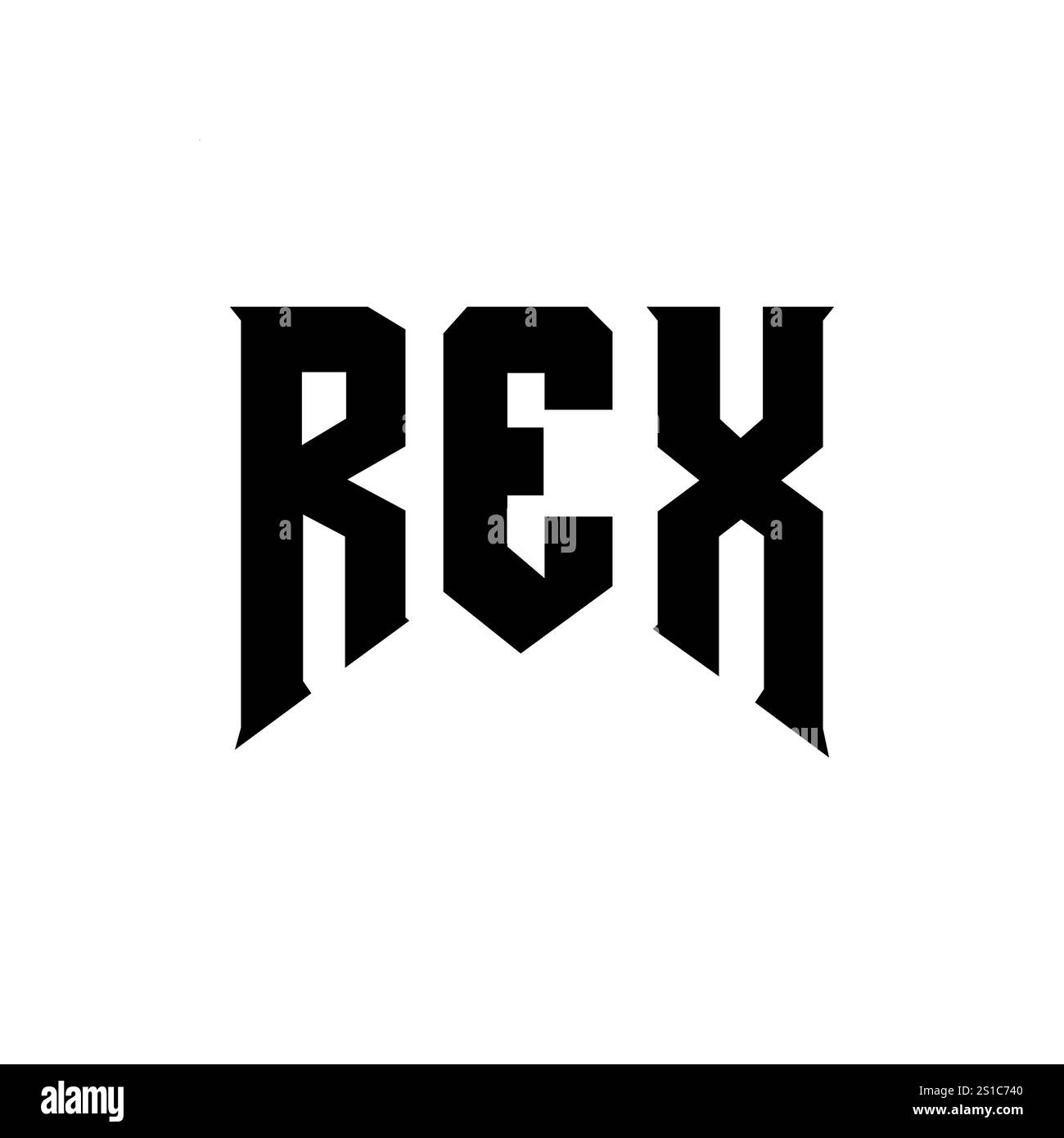 REX letter logo design for technology company. REX logo design black ...