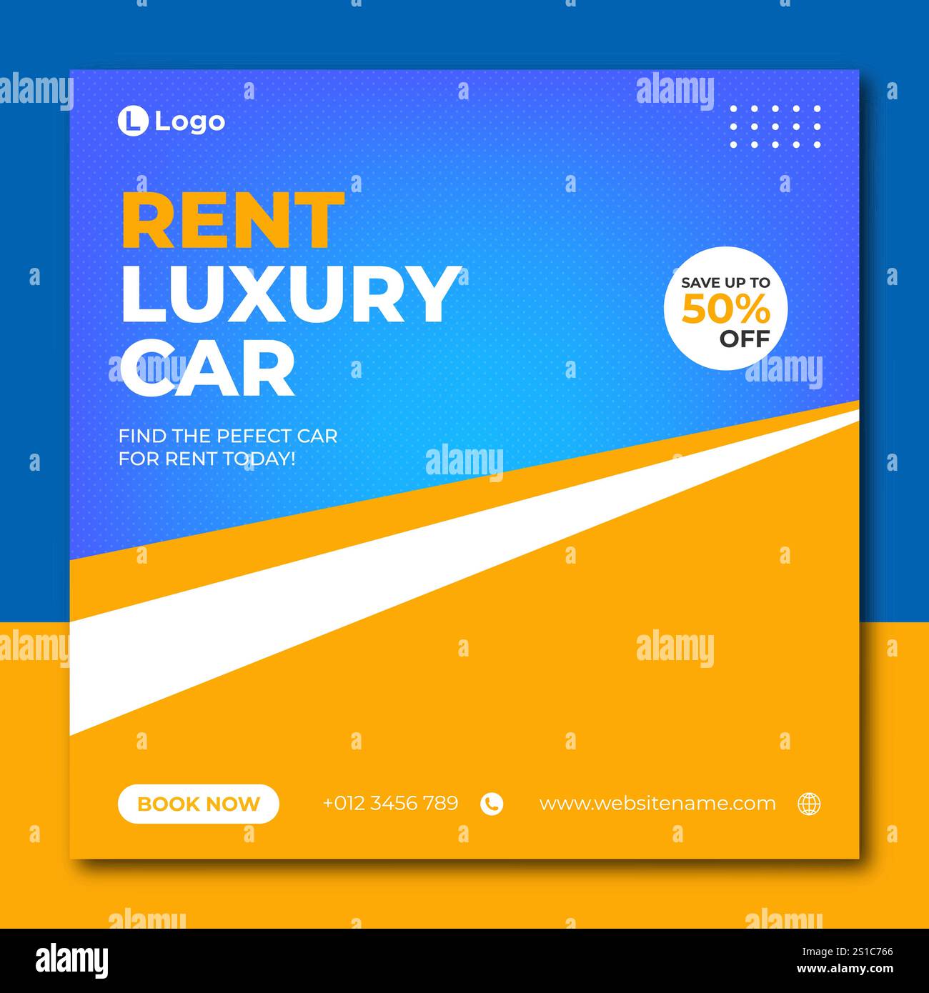 Car social media post design Stock Vector Images - Alamy