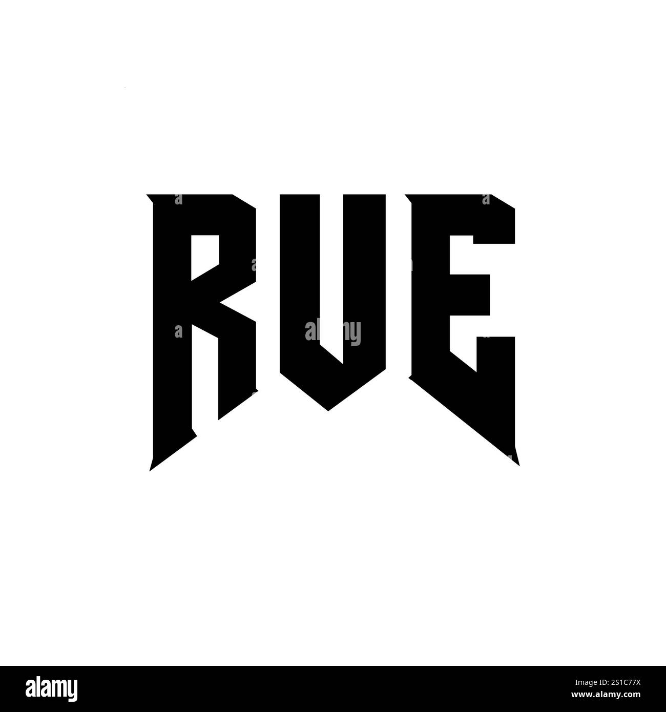 RUE letter logo design for technology company. RUE logo design black ...