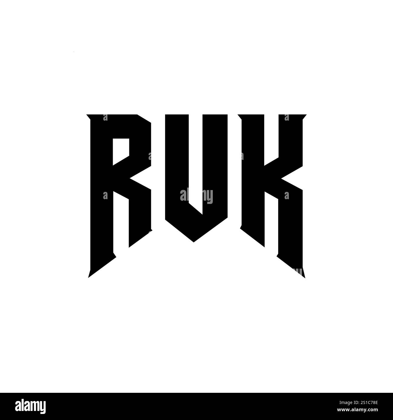 RUK letter logo design for technology company. RUK logo design black ...