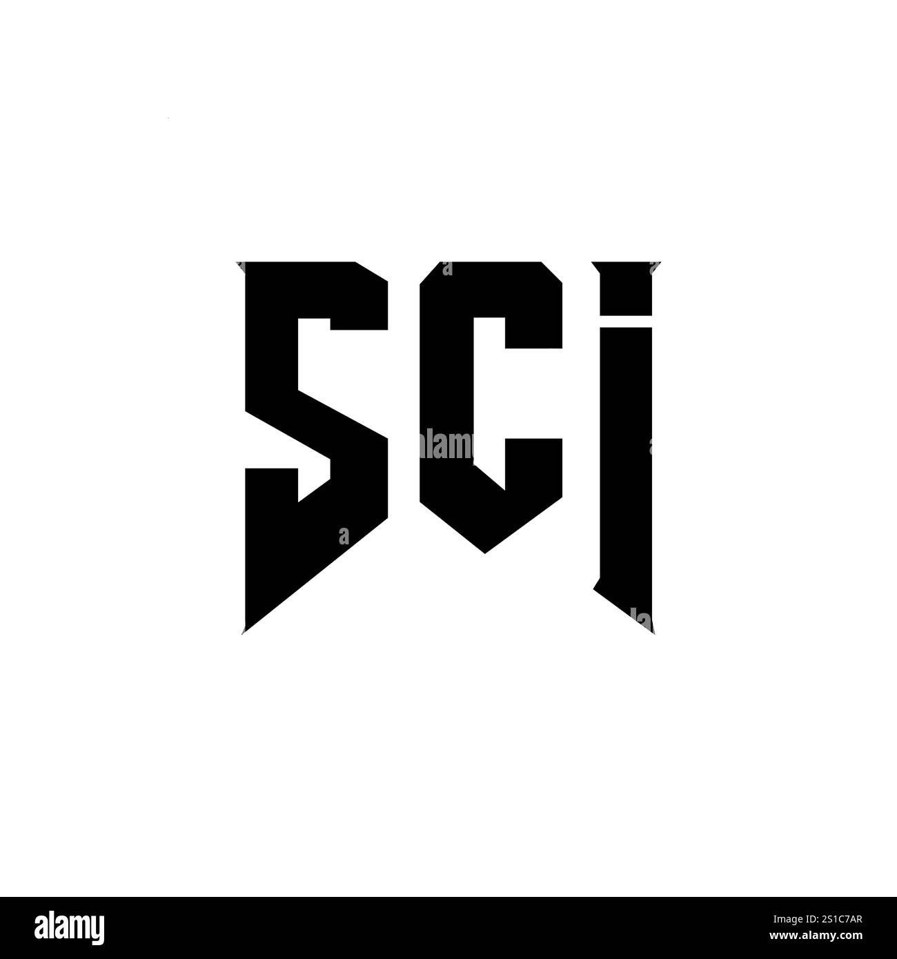 SCI letter logo design for technology company. SCI logo design black ...