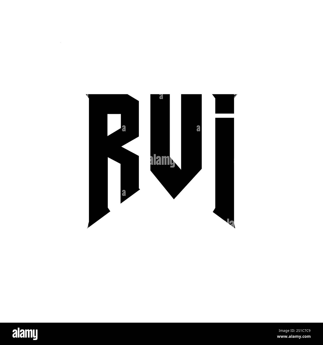 RVI letter logo design for technology company. RVI logo design black ...