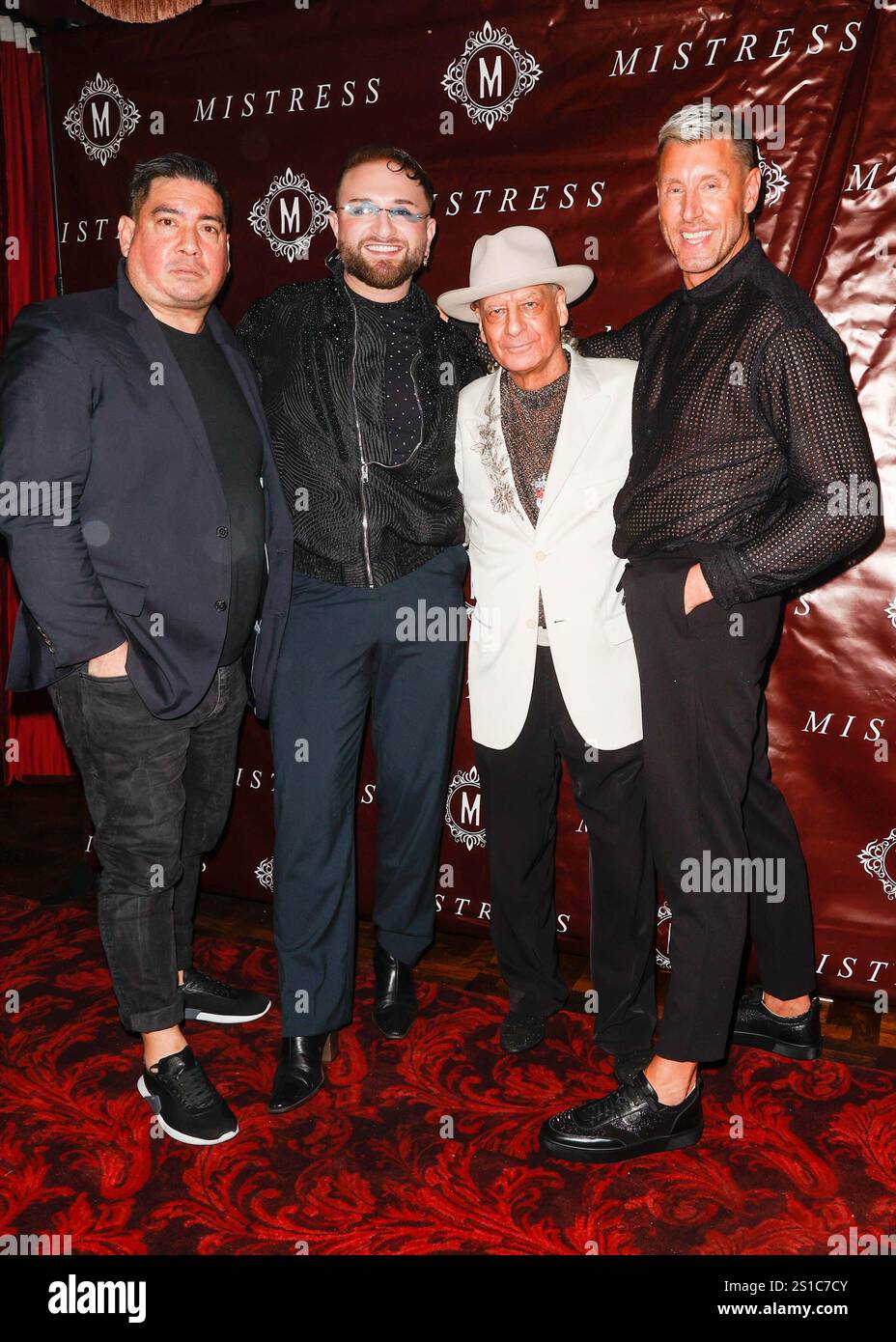 (L-R) Scot Mochan, Anthony Hughes, Alan Enfield and Simon King attend ...