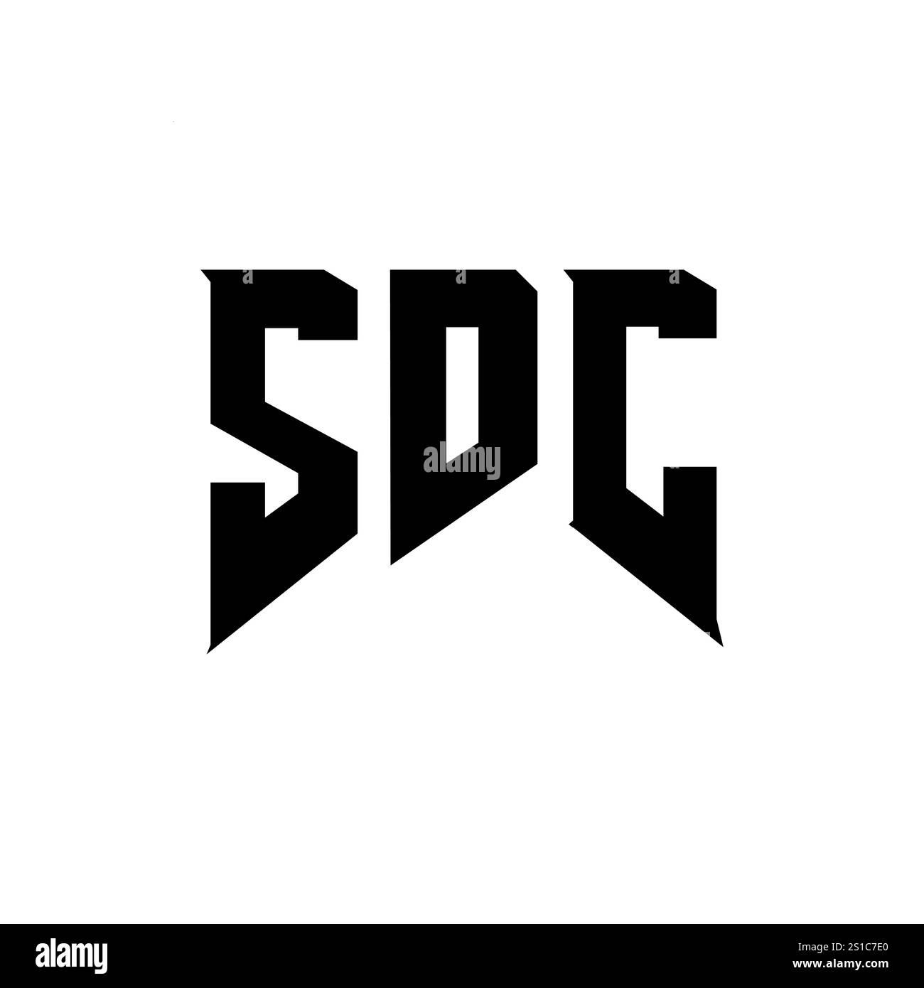 SDC letter logo design for technology company. SDC logo design black and white color combination ...