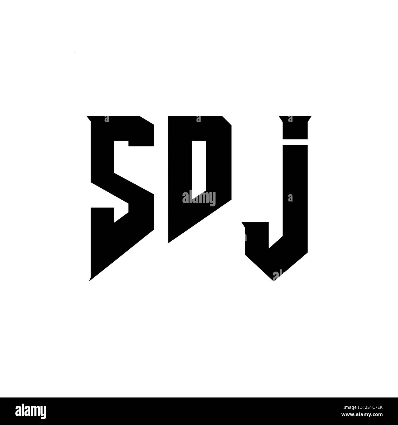 SDJ letter logo design for technology company. SDJ logo design black ...