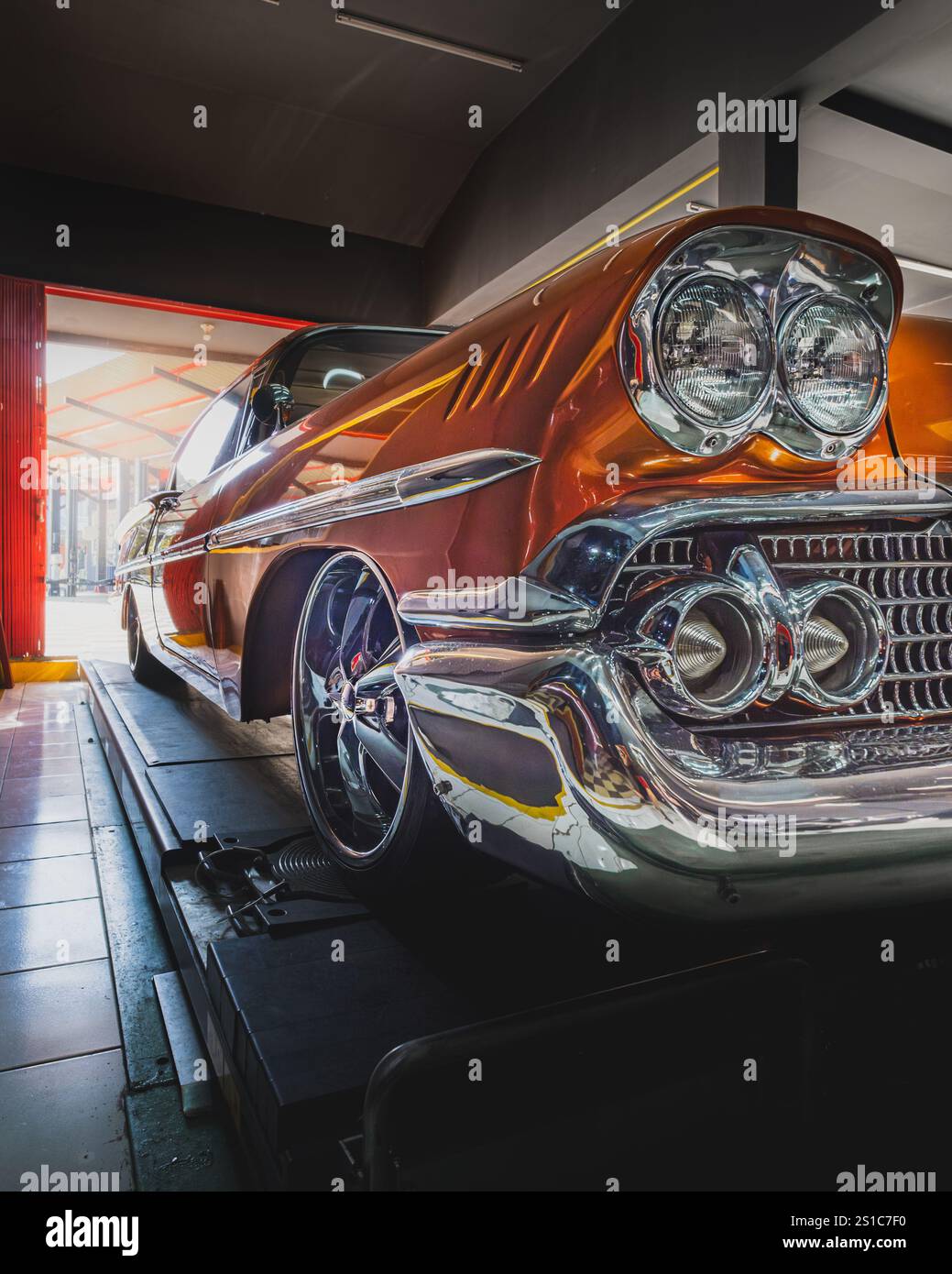 Balikpapan, Indonesia - December 18th, 2024. A classic 1958 Chevrolet ...