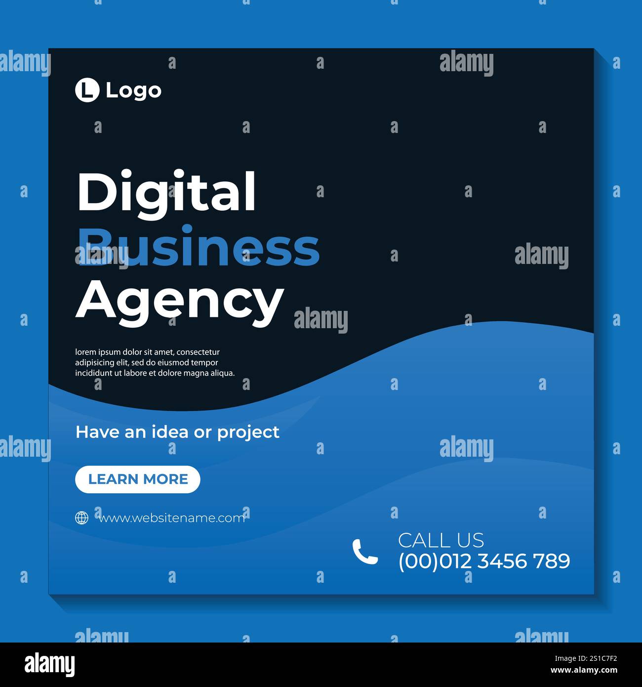 Digital marketing live webinar and business social media post template ...