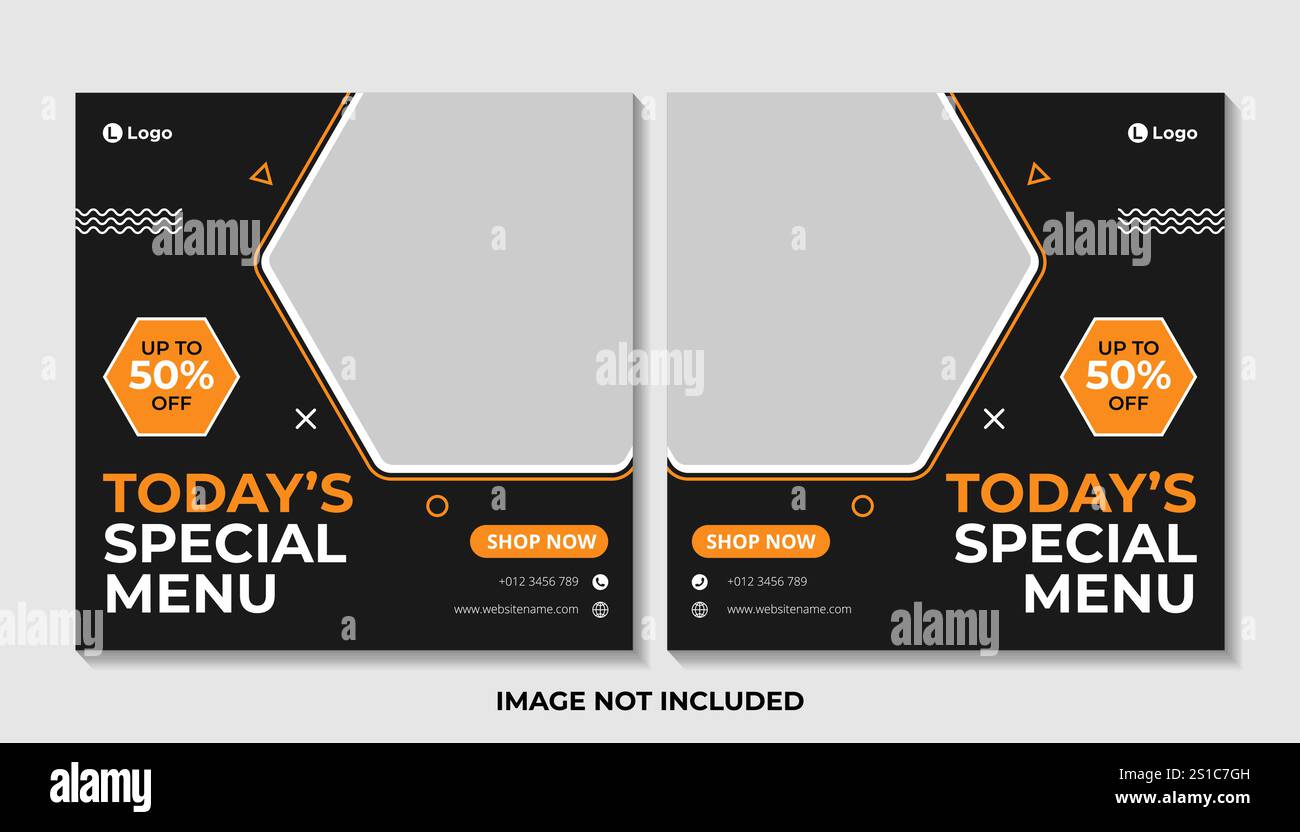Food menu banner social media post. Editable social media templates for ...