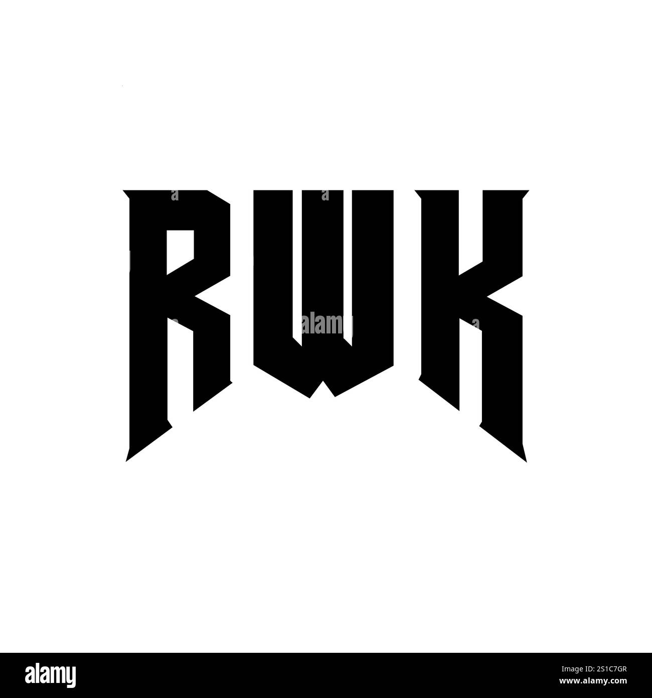 RWK letter logo design for technology company. RWK logo design black ...