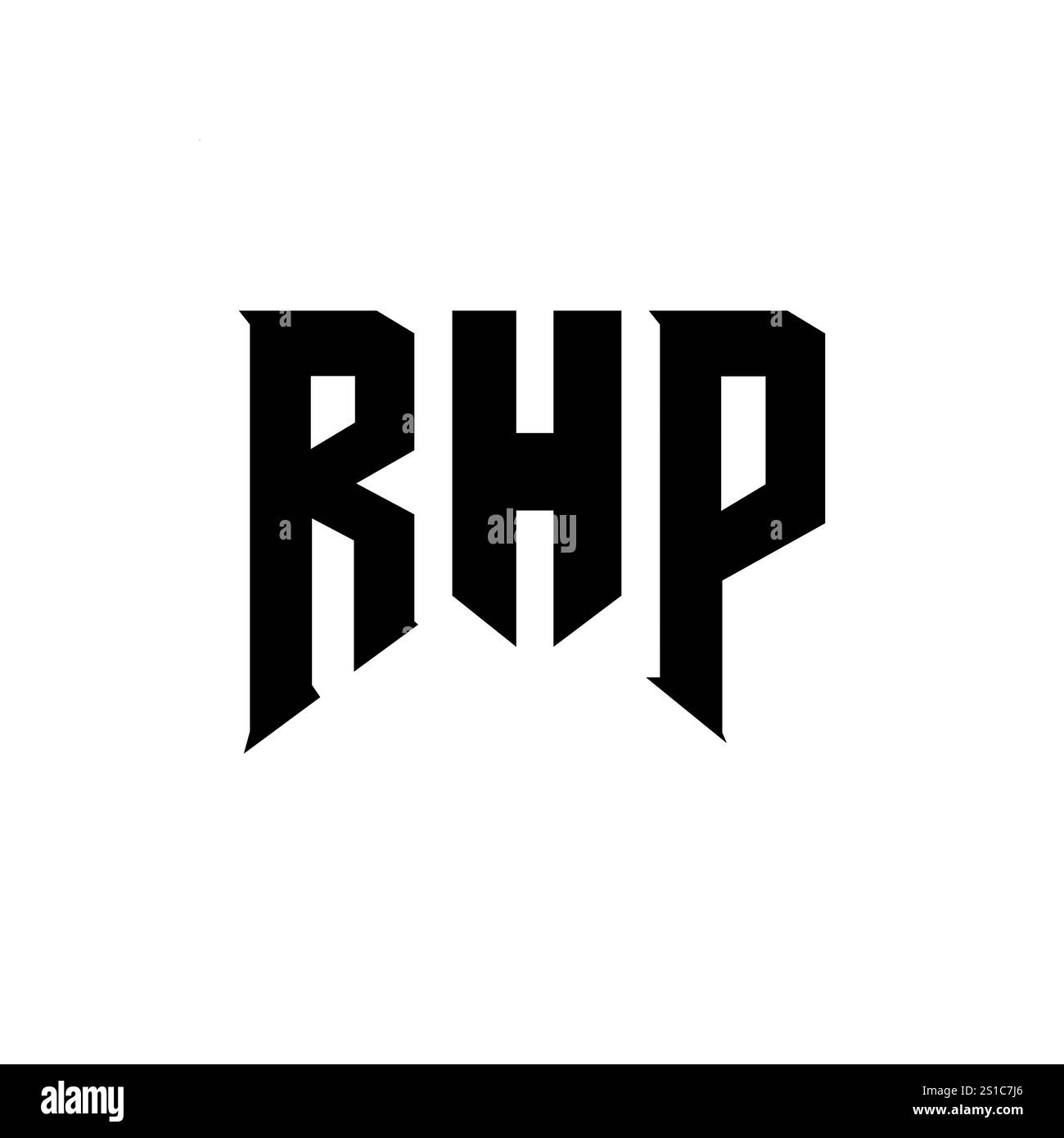RHP letter logo design for technology company. RHP logo design black ...