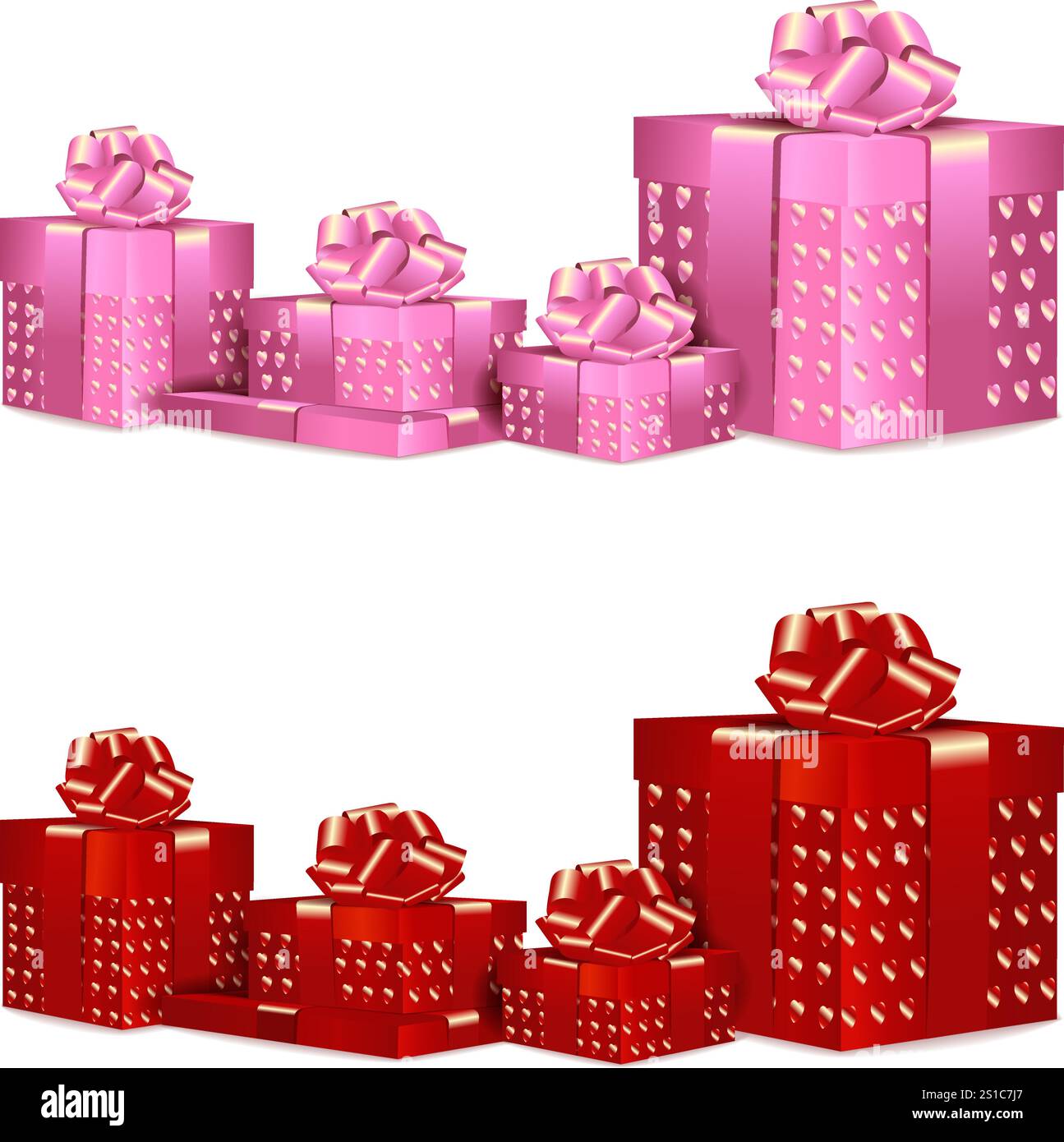 Banner gift boxes tied Stock Vector Images - Alamy