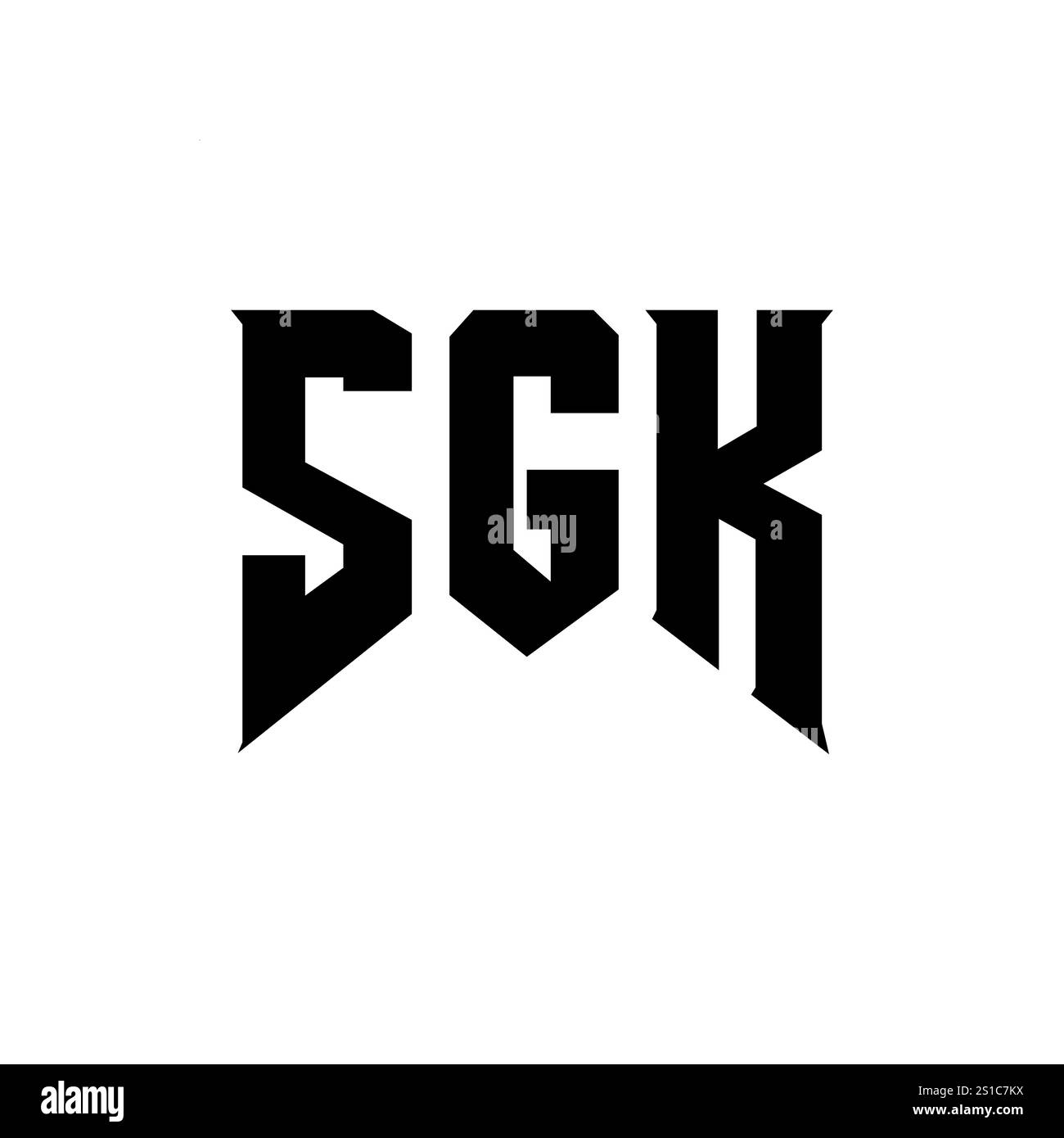 SGK letter logo design for technology company. SGK logo design black ...