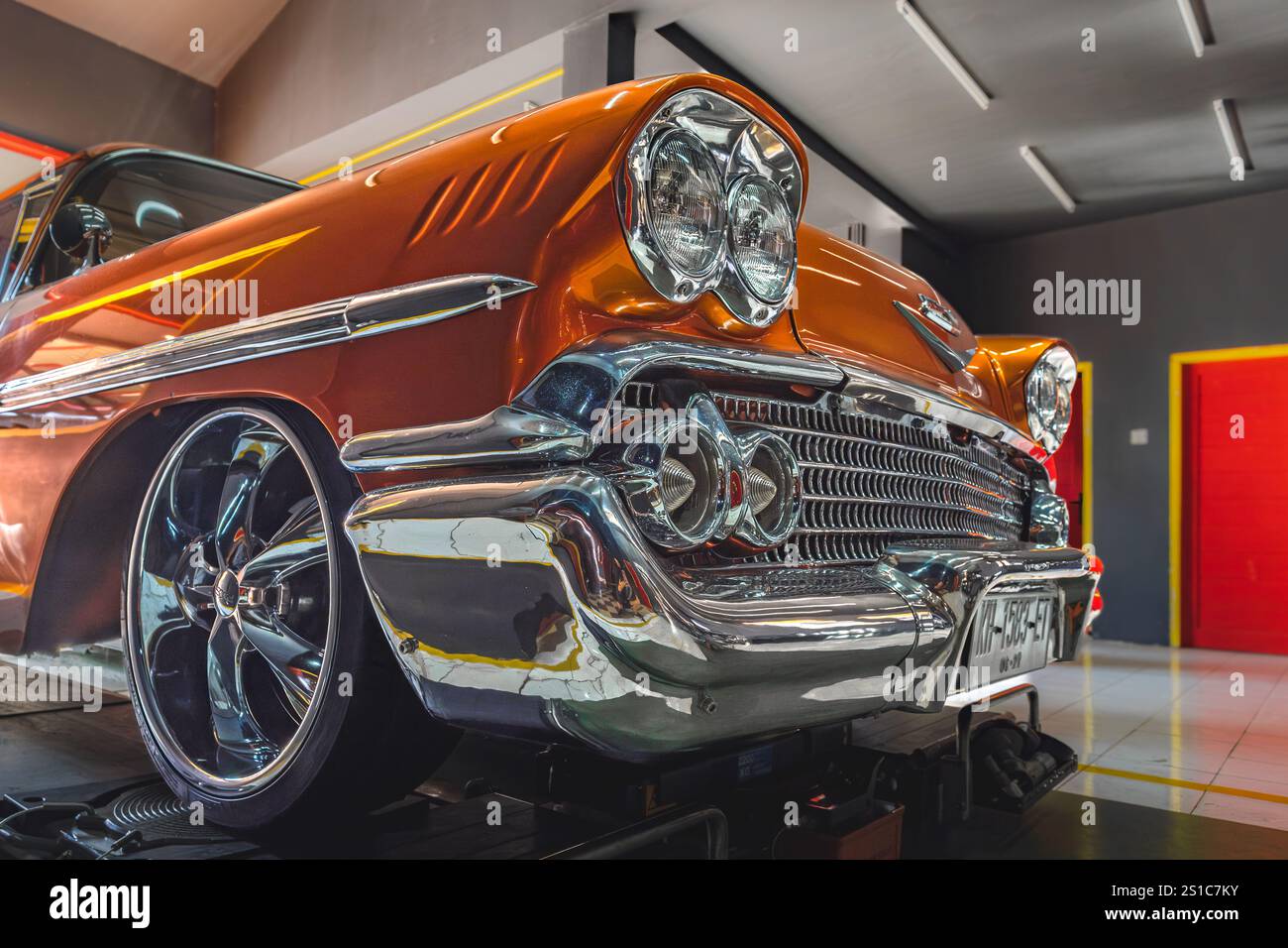 Balikpapan, Indonesia - December 18th, 2024. A close-up view of the ...