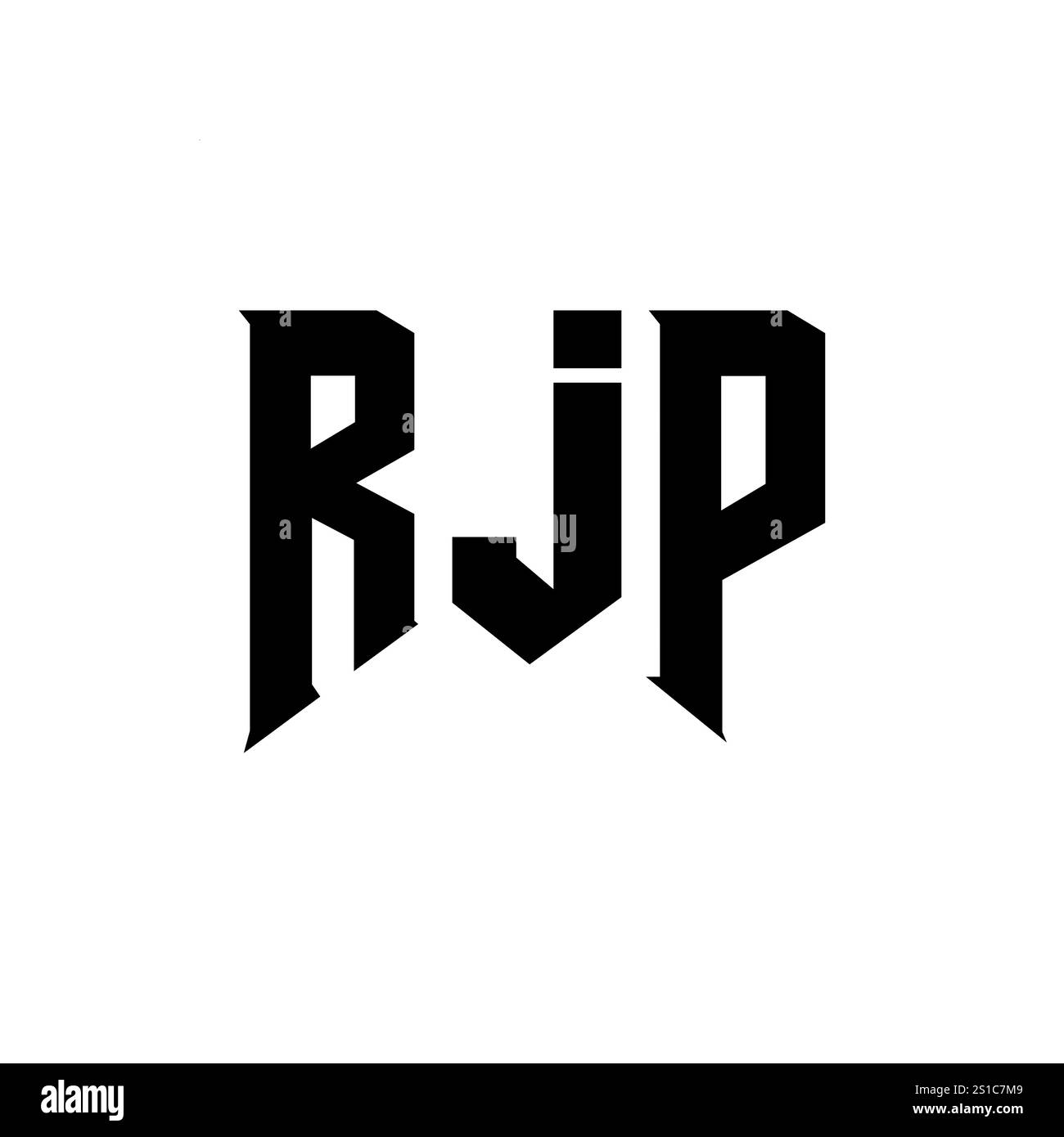 Rjp logo design Black and White Stock Photos & Images - Alamy