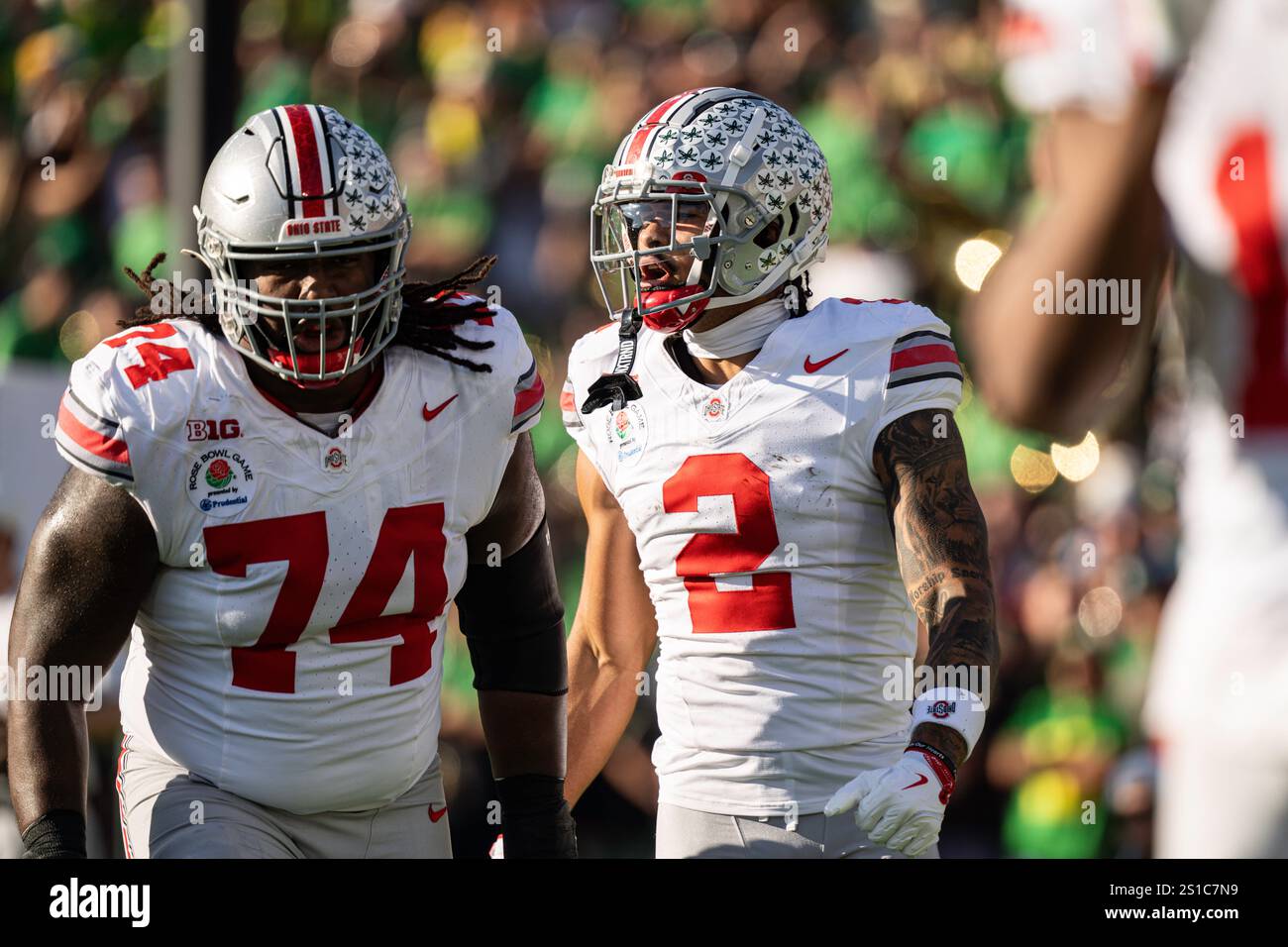 Ohio State Buckeyes wide receiver Emeka Egbuka (2) celebrates a ...
