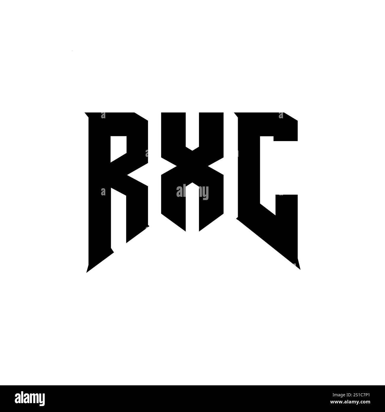 RXC letter logo design for technology company. RXC logo design black ...