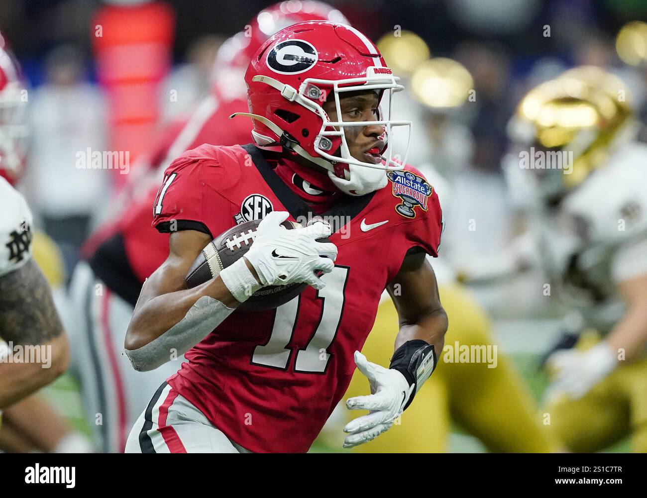 New Orleans, United States. 02nd Jan, 2025. Georgia wide receiver Arian ...