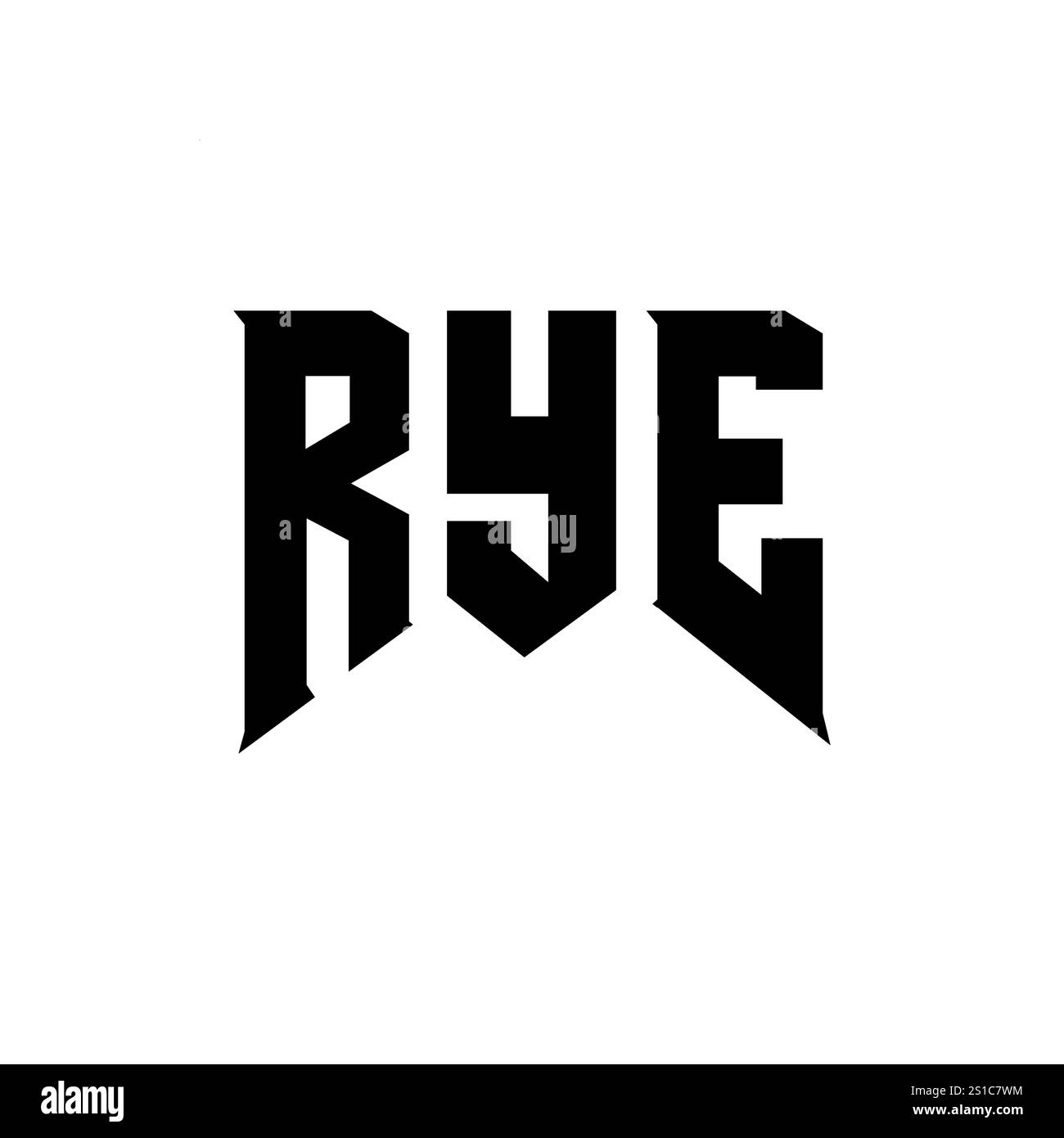 RYE letter logo design for technology company. RYE logo design black ...
