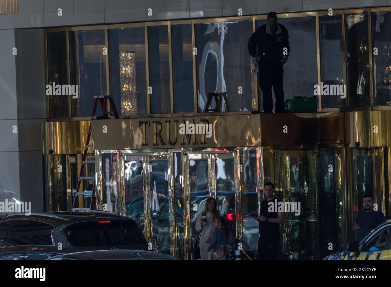 Las Vegas NV: The aftermath of the Tesla CyberTruck explosion at Trump ...