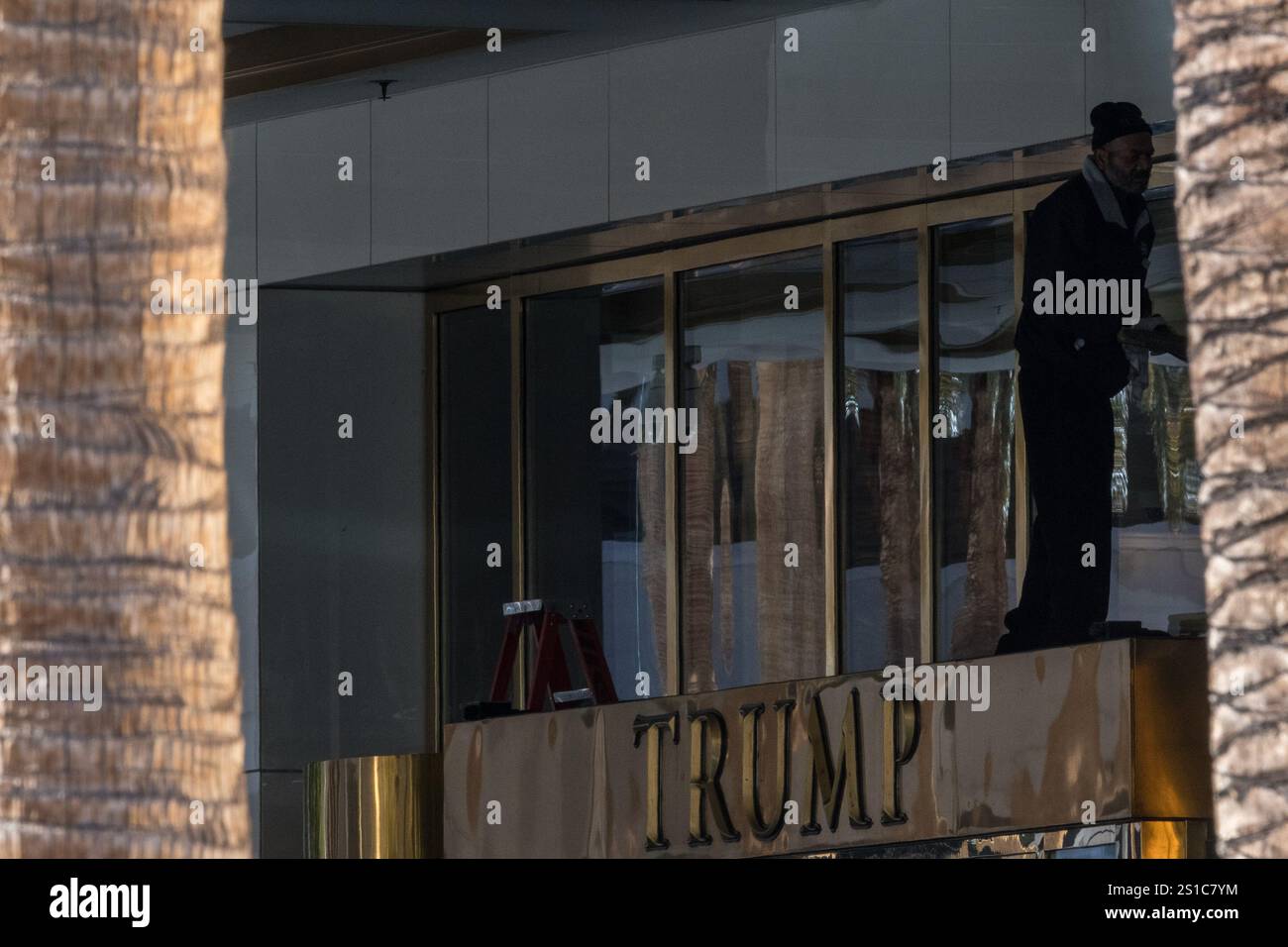 Las Vegas NV: The aftermath of the Tesla CyberTruck explosion at Trump ...