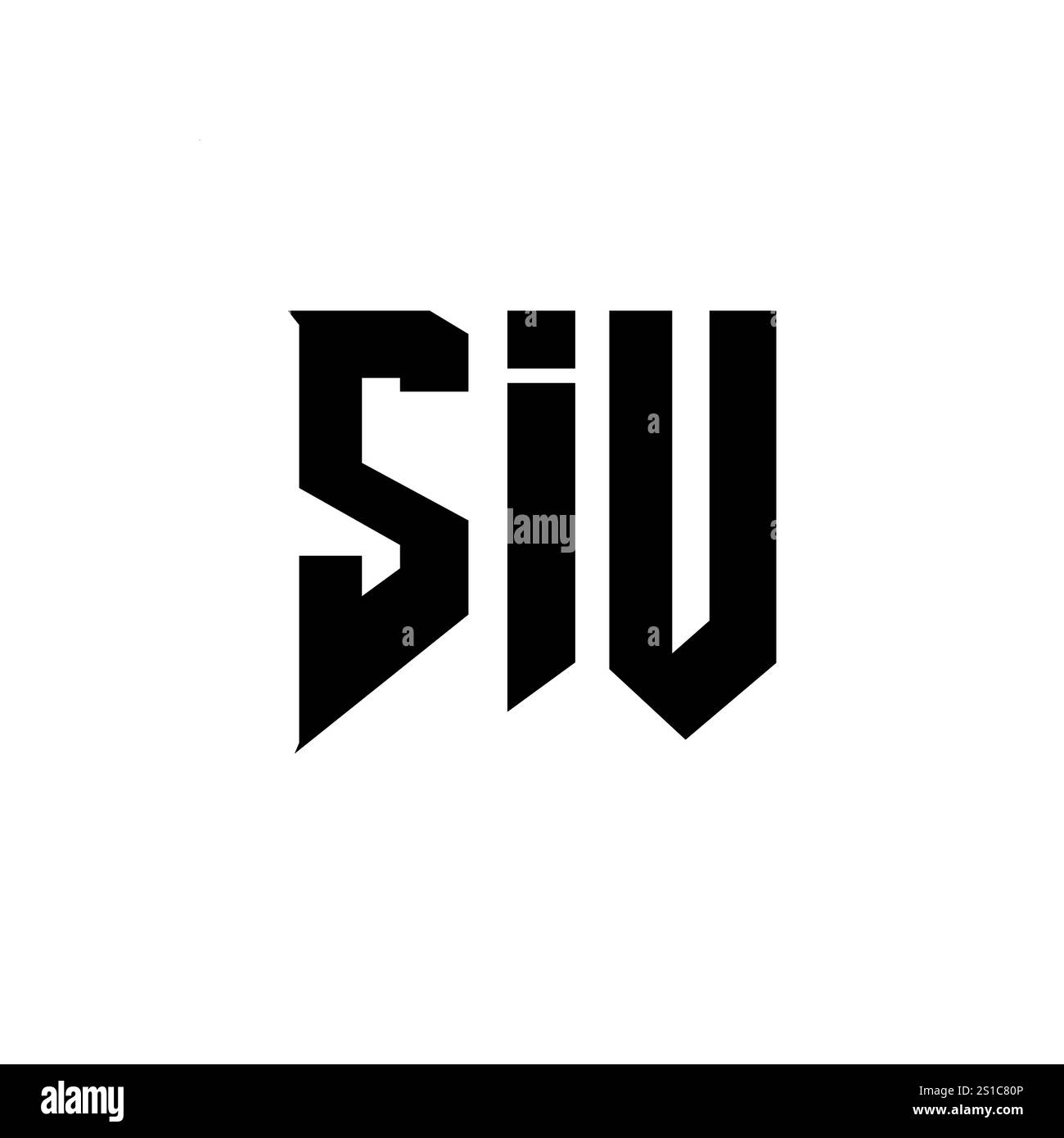 SIU letter logo design for technology company. SIU logo design black ...