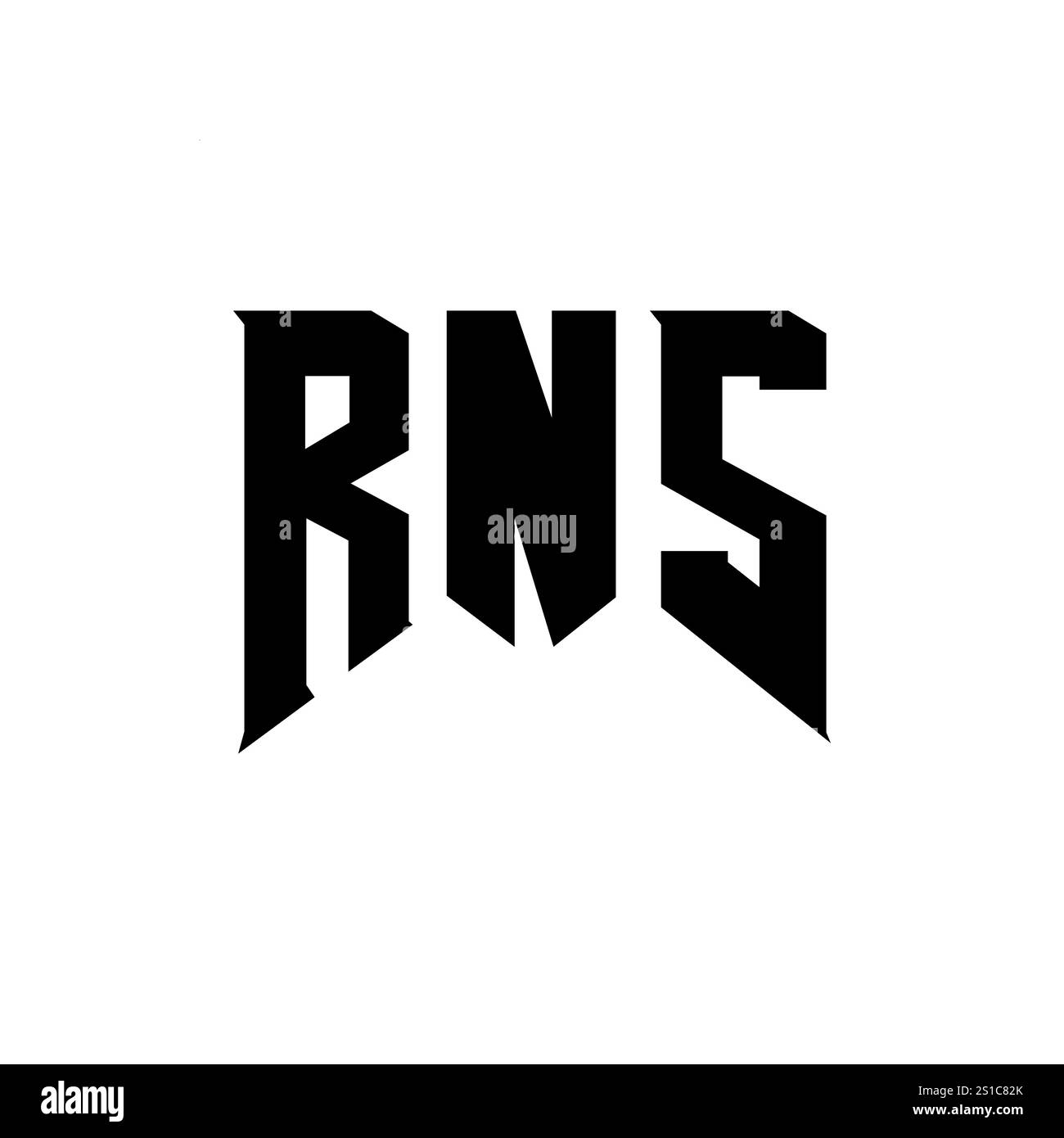 RNS letter logo design for technology company. RNS logo design black ...