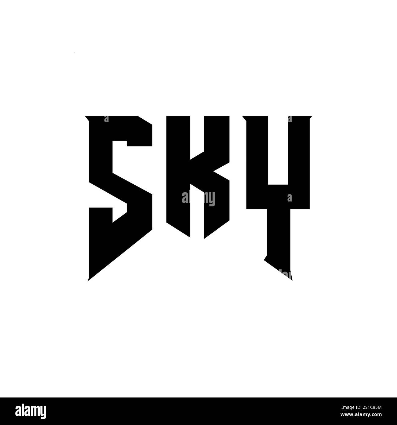 SKY letter logo design for technology company. SKY logo design black ...