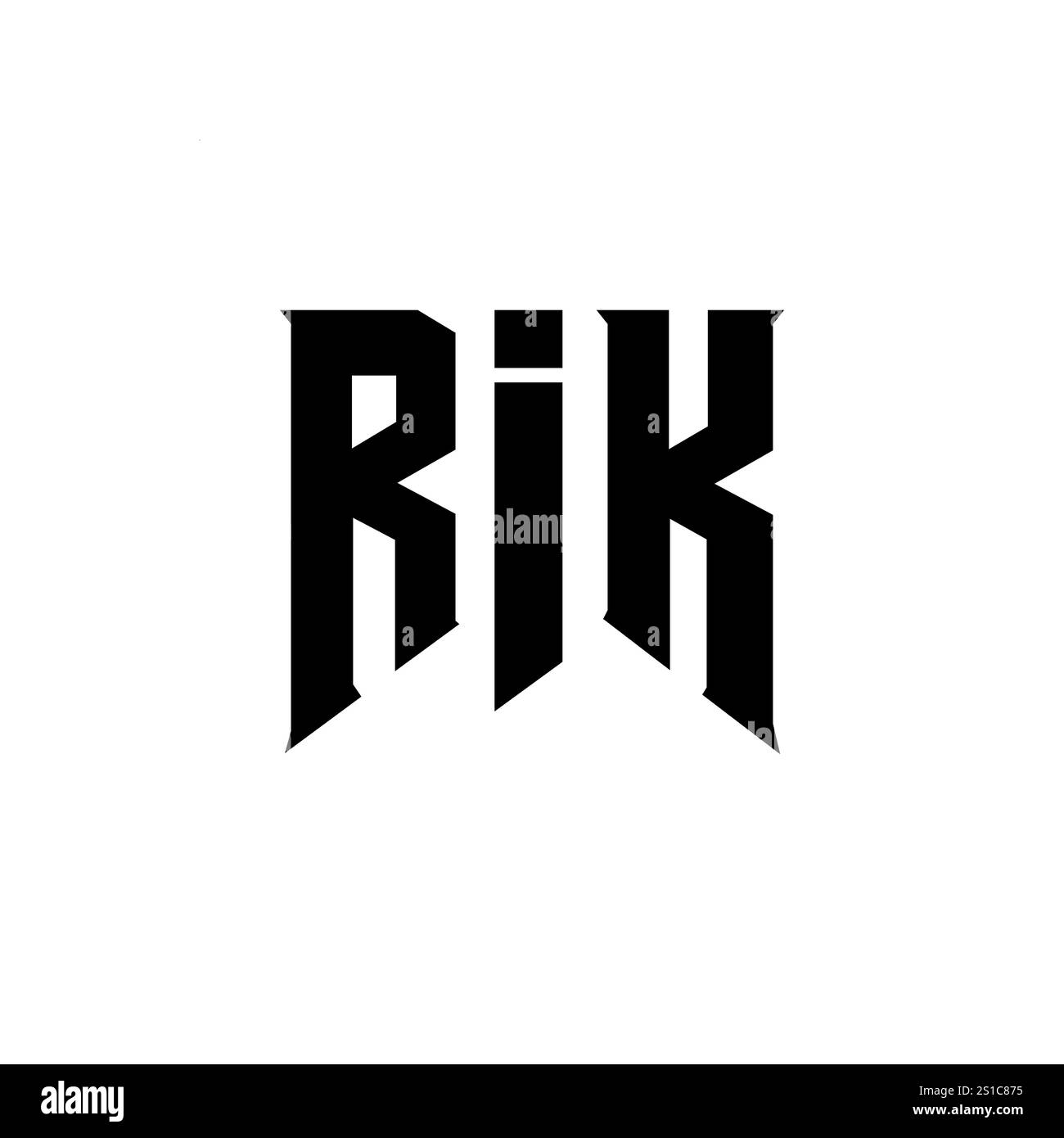 RIK letter logo design for technology company. RIK logo design black ...